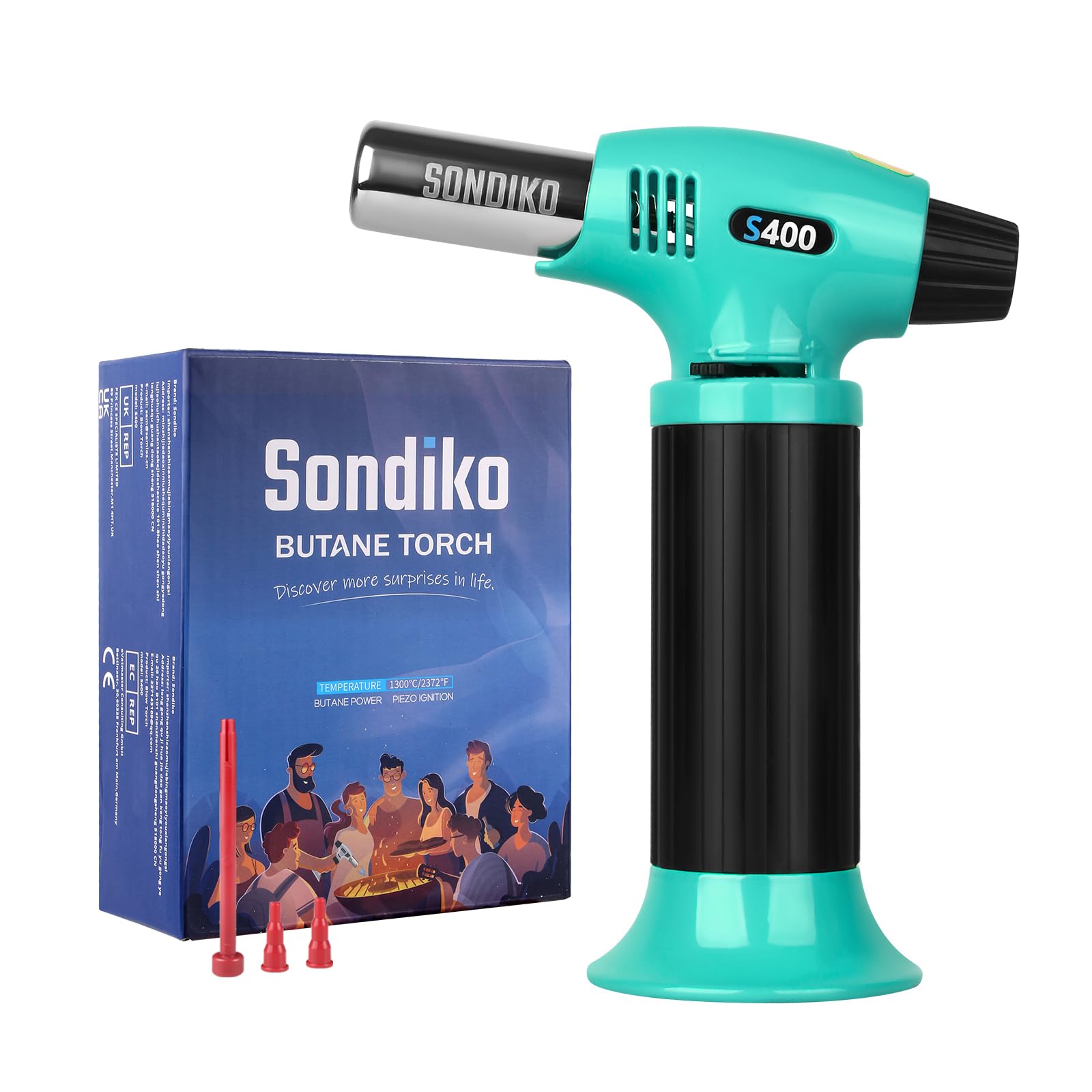 Snapklik.com : Sondiko Butane Torch Lighter, Refillable Kitchen Torch ...