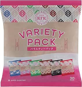 Amazon.co.jp: CAFE KFK ドリップコーヒー 6種類 8g 30p バラエティパック : 食品・飲料・お酒