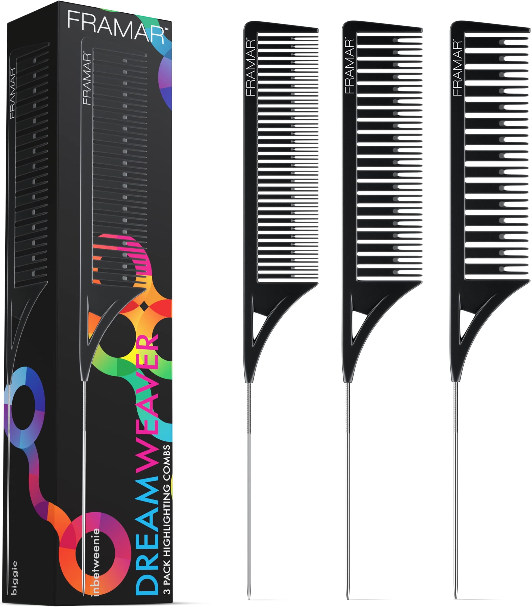 Amazon.com : FRAMAR Dreamweaver Highlight Comb Set - Professional ...