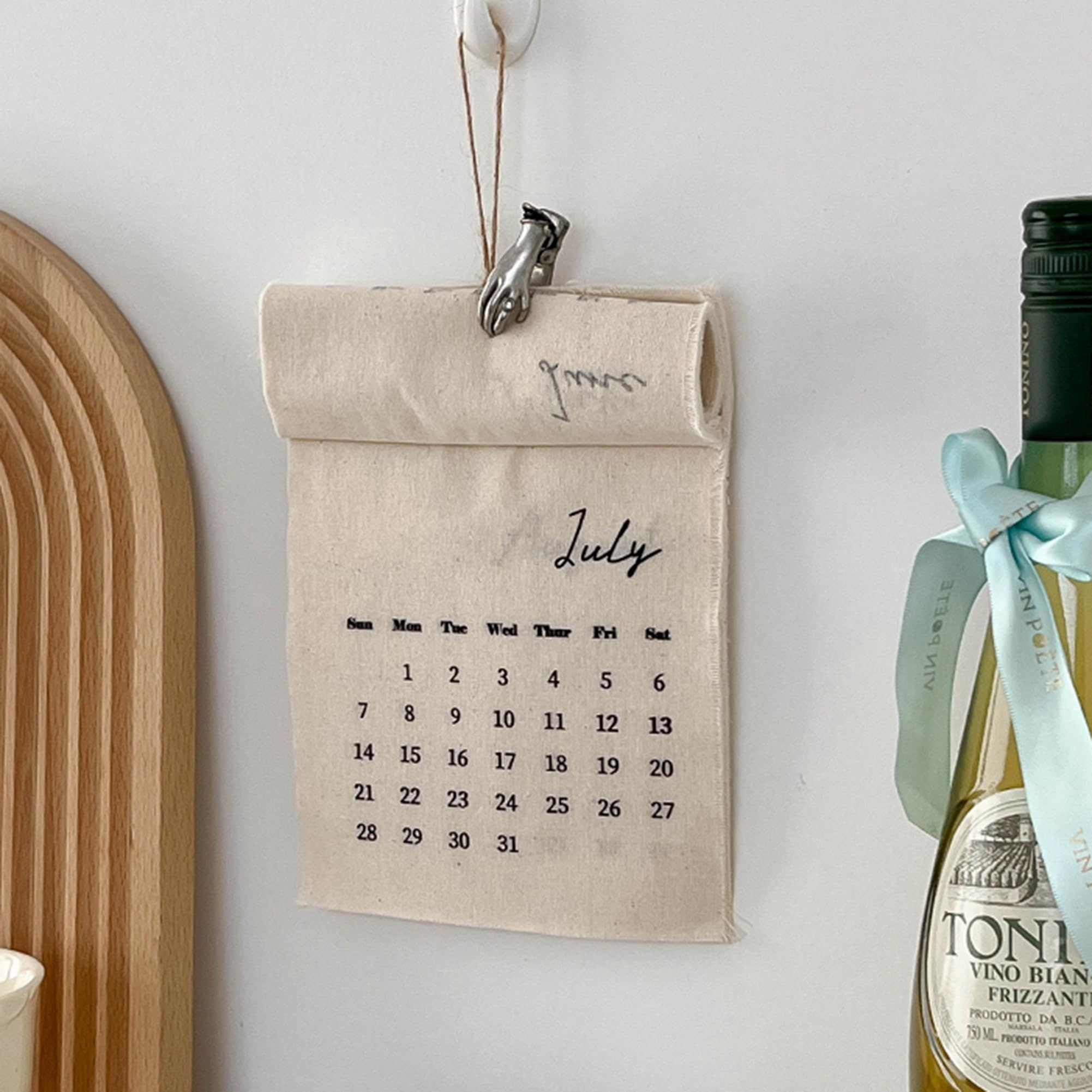 Amazon | REDICE カレンダー 2025 壁掛け おしゃれ ins 韓国 麻 ジュート ポスター 北欧 イタリア エルバ DIY ...