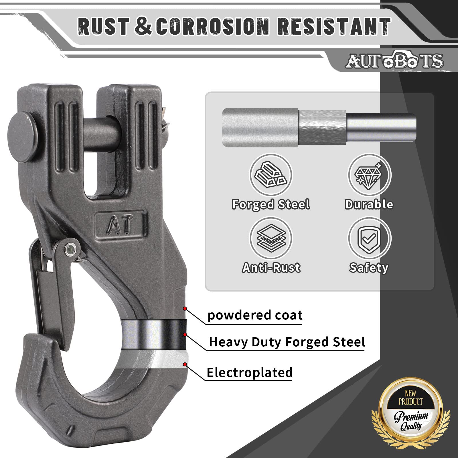 Snapklik.com : AUTOBOTS 3/8" Winch Hook Heavy Duty, Max 20 Ton (45,000 ...