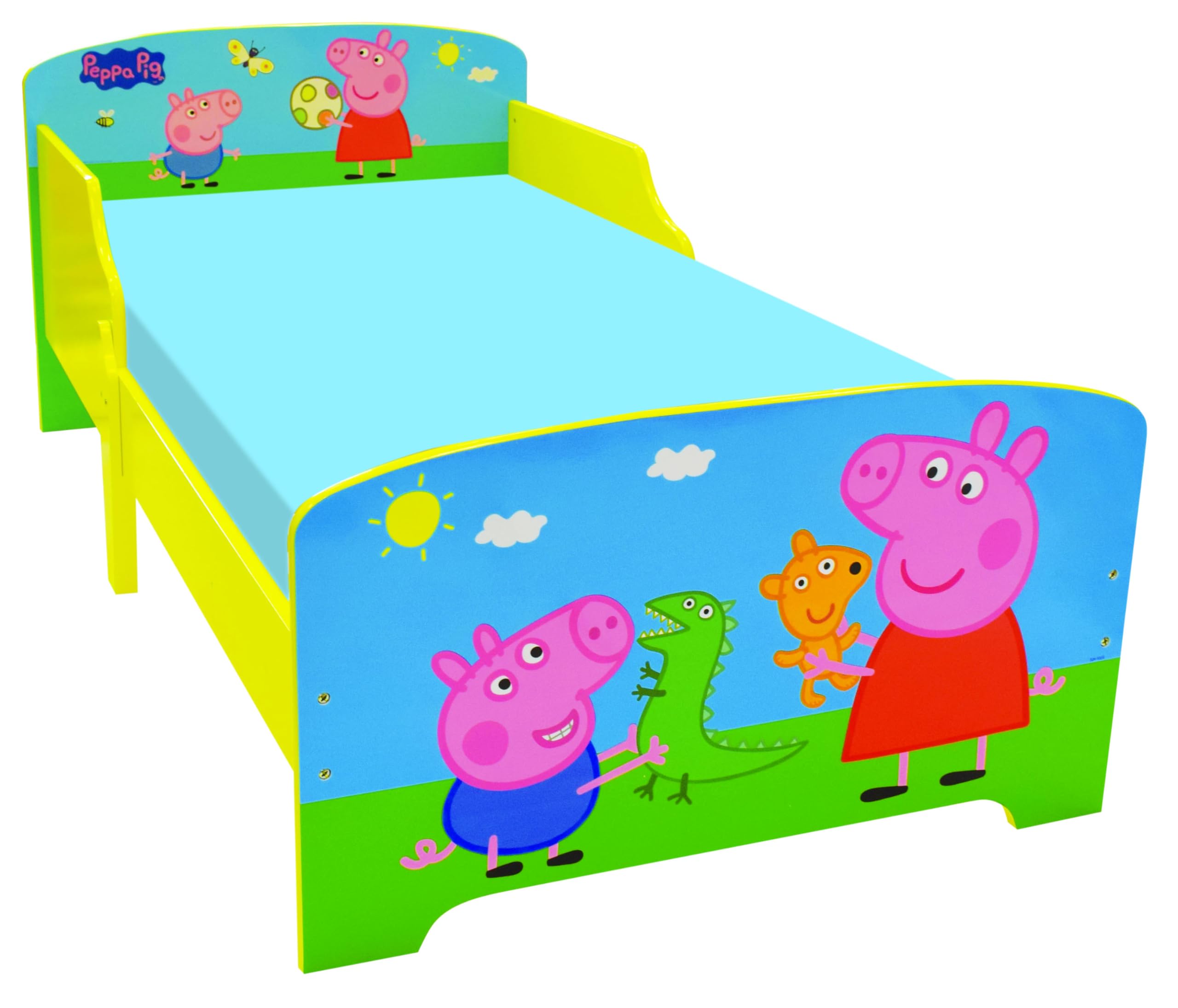 Peppa Pig Toddler Bed with Safe guardrails, for Boys and Girls : Amazon ...