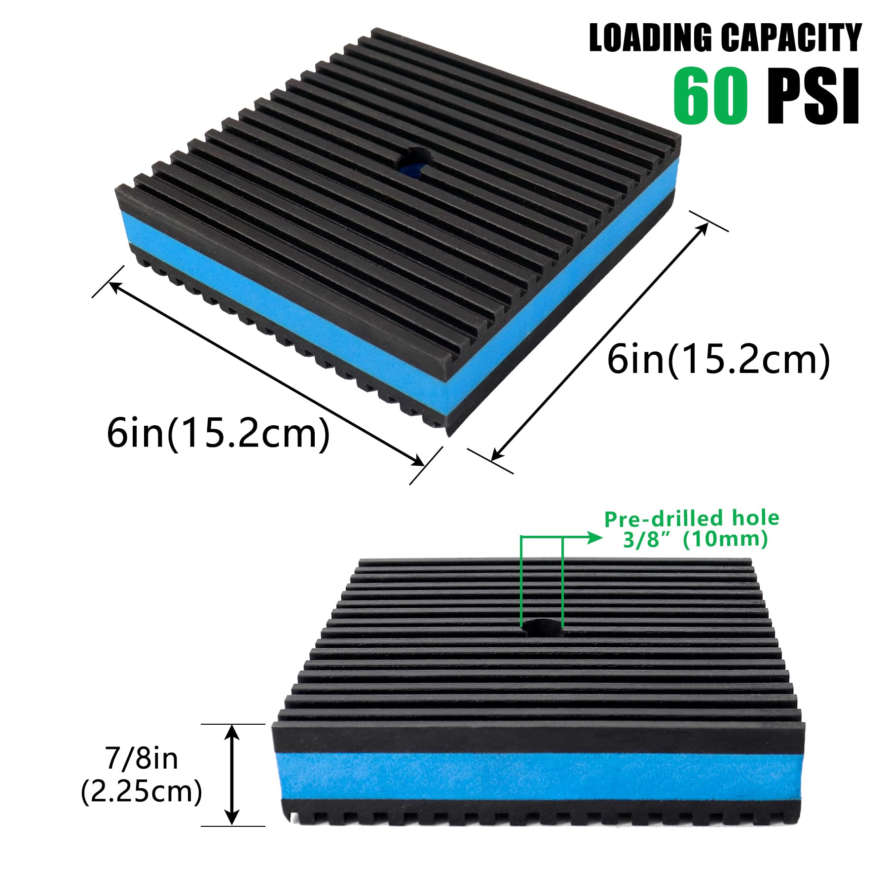 Snapklik.com : Forestchill Anti Vibration Pads, 6" 6" 7/8" Heavy Duty ...