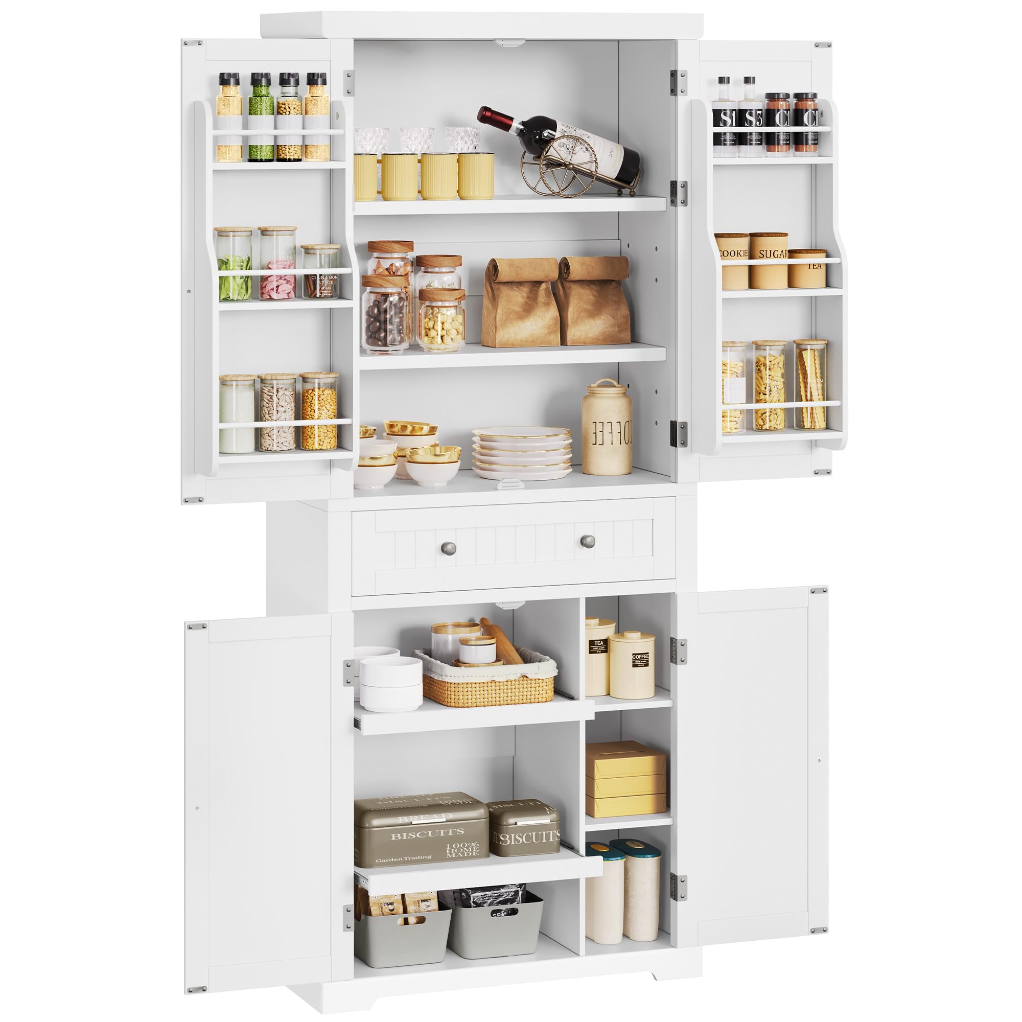 Amazon.com: YITAHOME Pantry Cabinet, 72" Tall Kitchen Pantry Cabinet ...