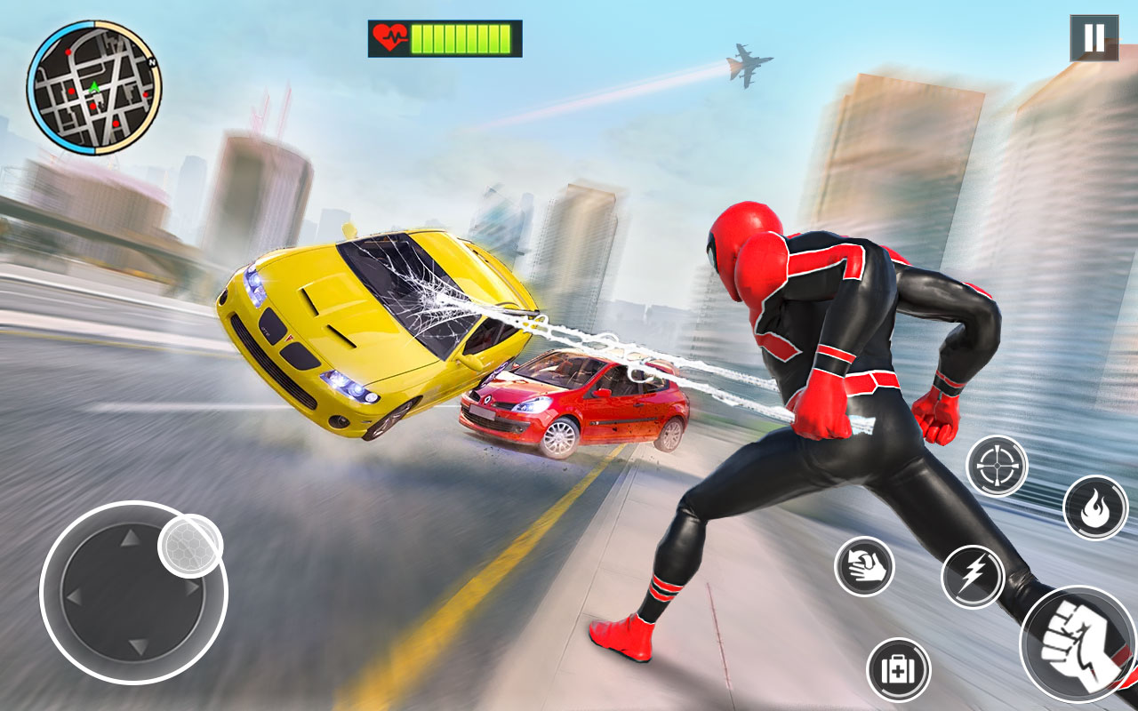 Spider Rope Hero Spider City Game | Miami Spider Rope Hero Gangster ...