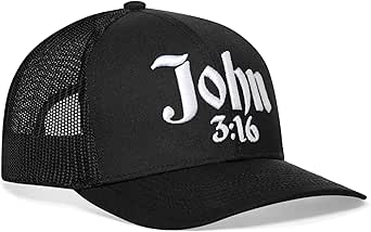 HAKA John 3:16 Hat – Bible Verse Trucker Hat for Men & Women ...