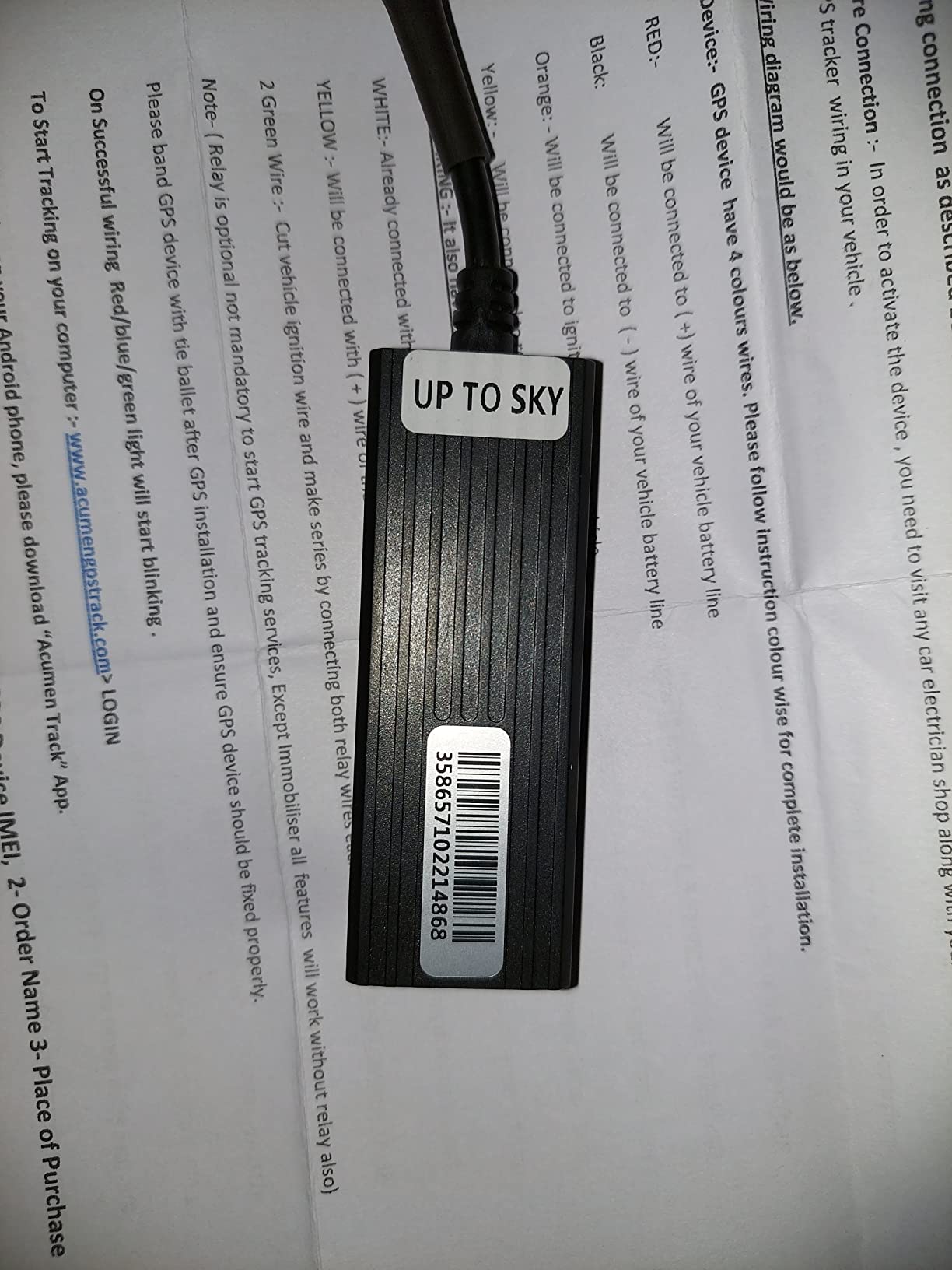 Acumen UC 900 - Hidden Water-Resistant GPS Tracker Device for Bike ...