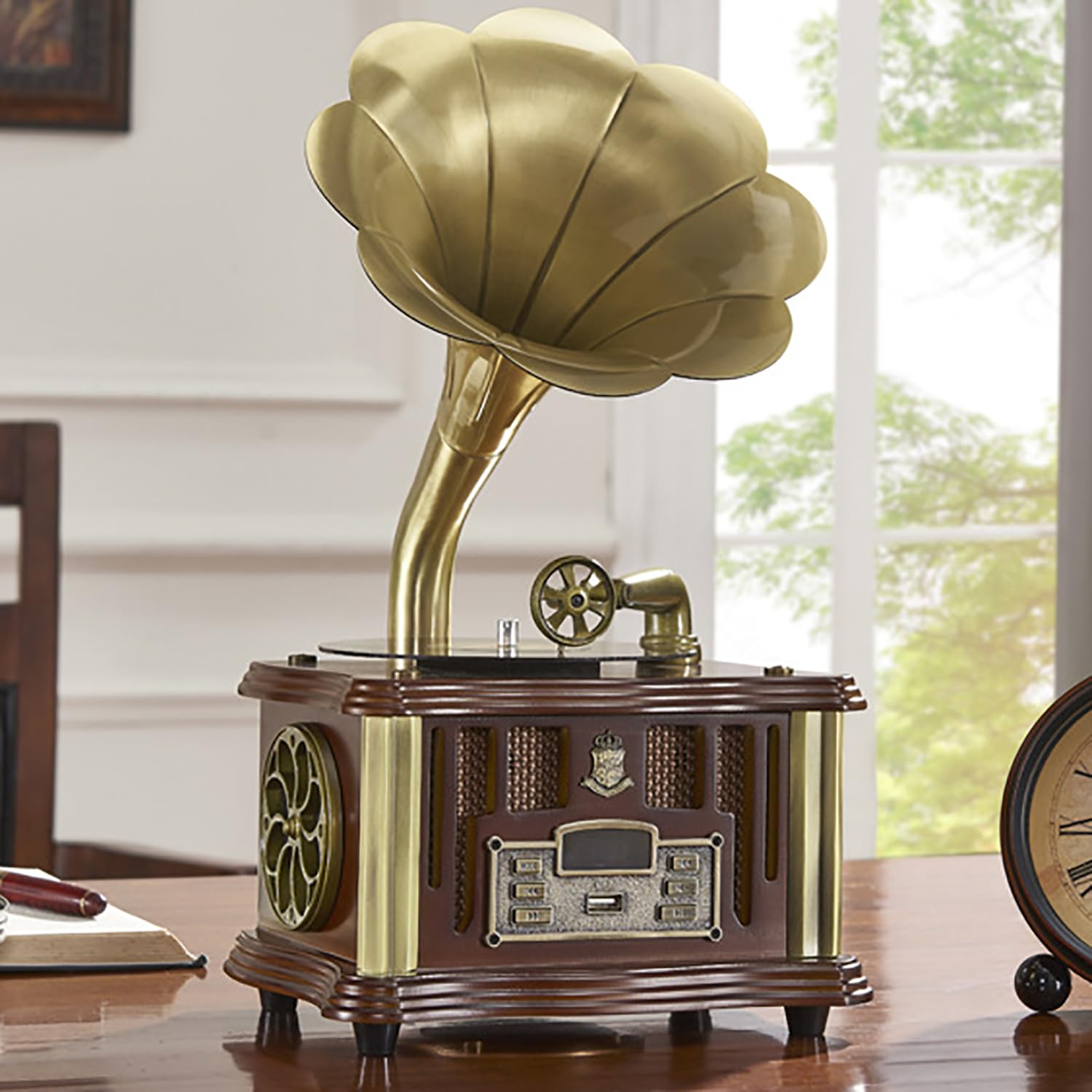 Buy Turntable Gramophone, Built-in 0.5 Inch Tweeter and 2-inch Full ...