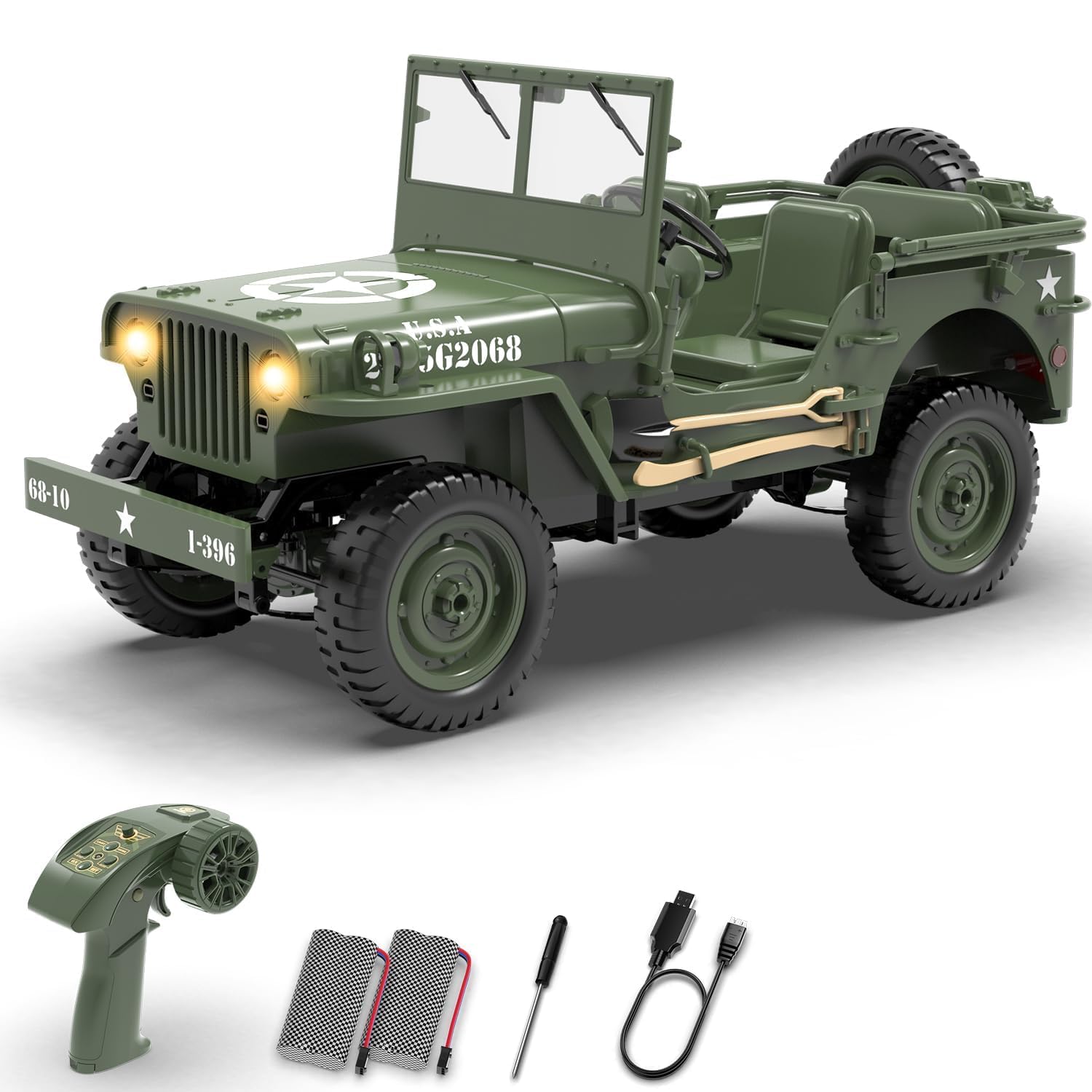 Amazon.com: RACENT RC Crawler 1:10 Scale Simulation of a Multi-Purpose ...