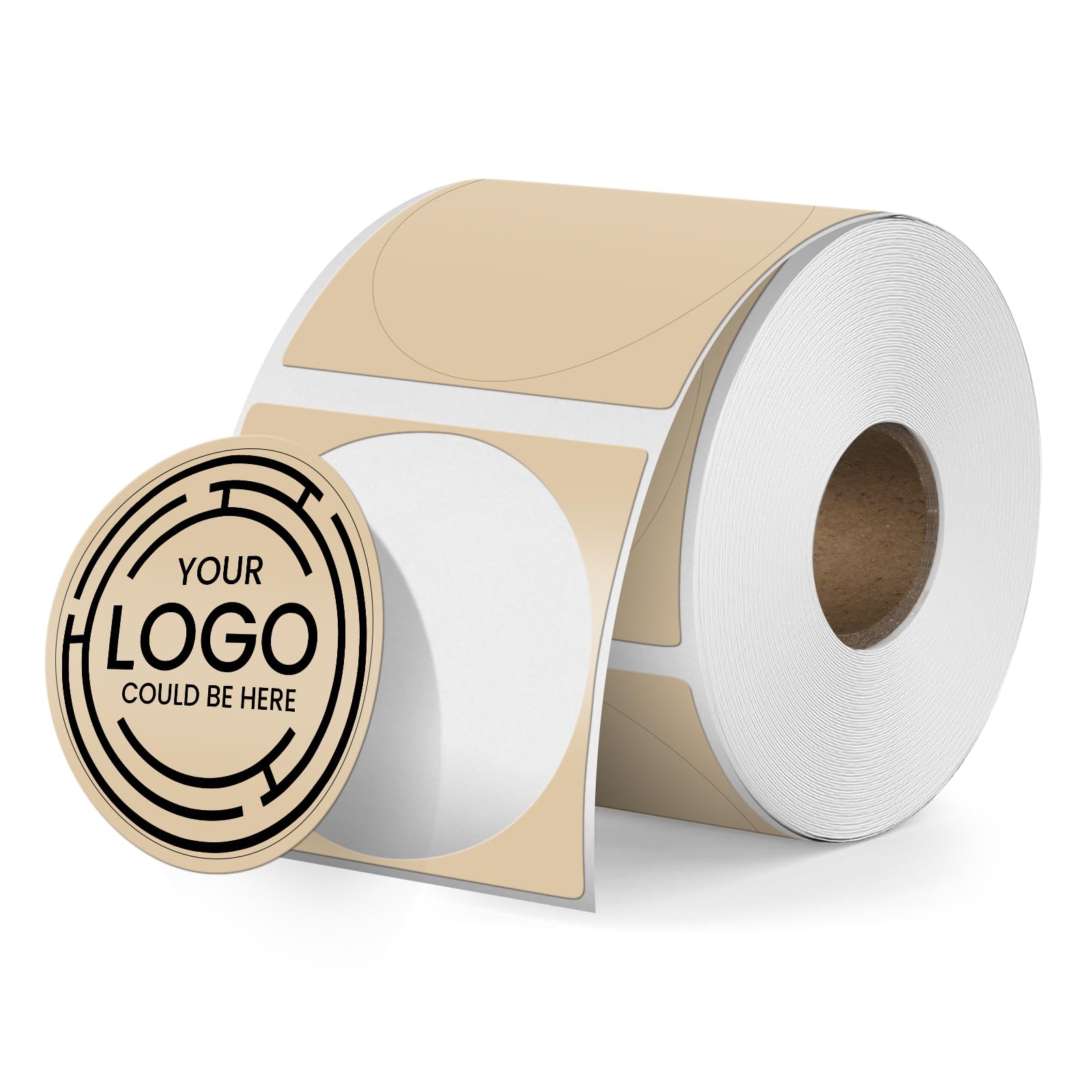 Amazon.com : YIKIADA Brown Thermal Labels 1.18 Inch Circle Vinyl ...
