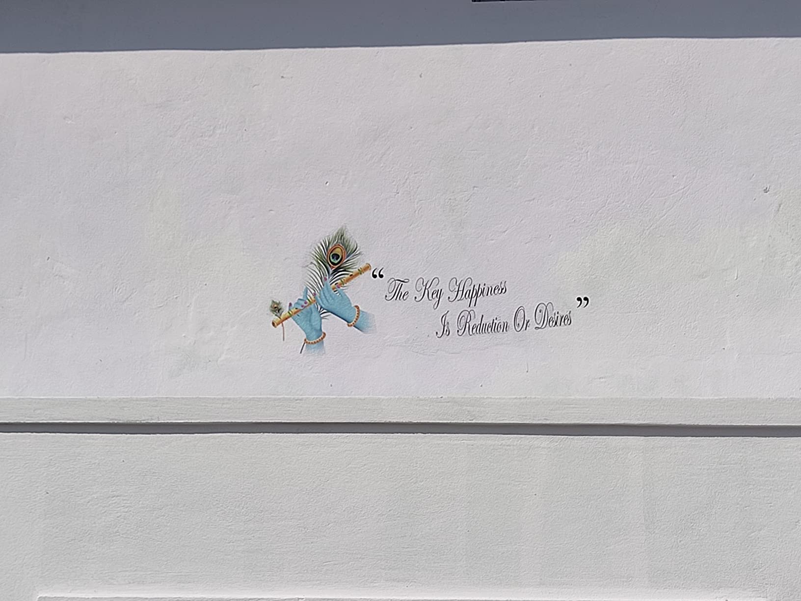 Decals Creation Shree Krishna Bansuri Happiness Wall Sticker for Living ...