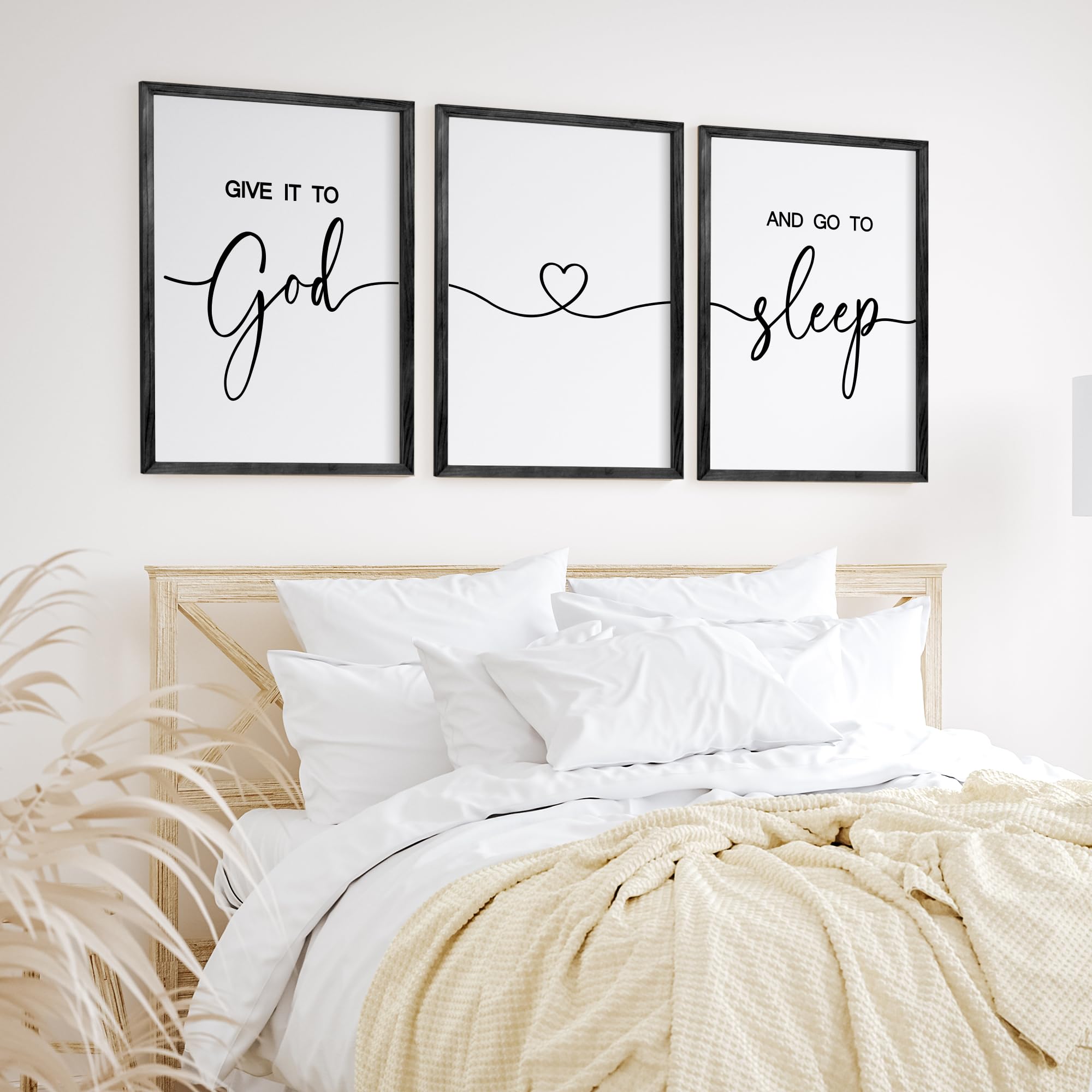 Amazon.com: Heiple Give It to God and Go to Sleep Sign Set of 3 Above ...