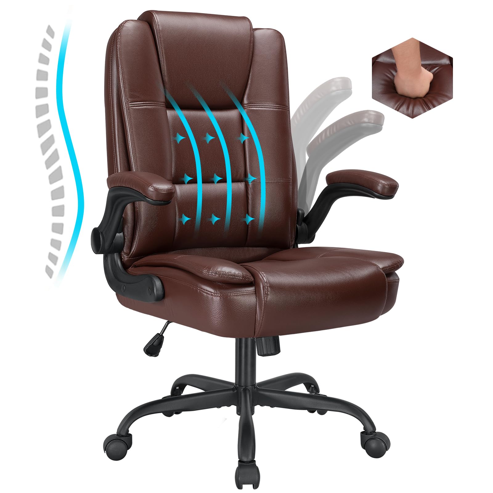 Amazon.com: WAILOR 400lbs Big and Tall Office Chair with Flip Up ...