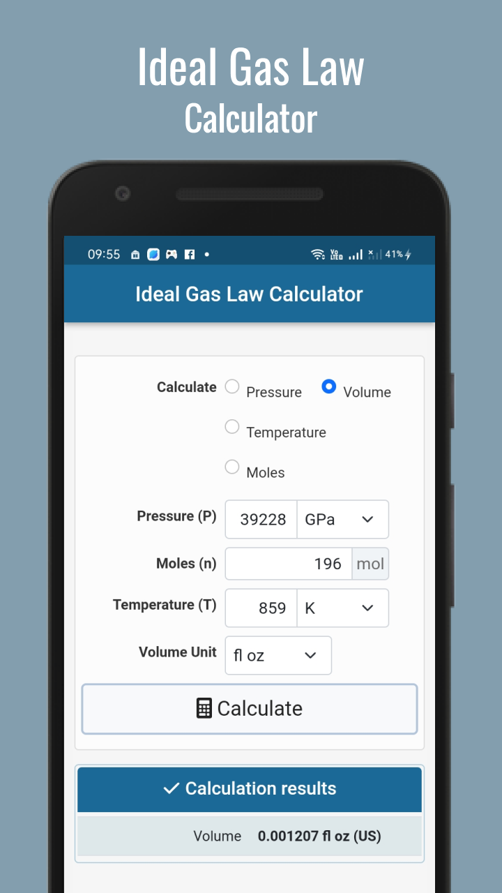 Ideal Gas Law Calculator:Amazon.com:Appstore for Android