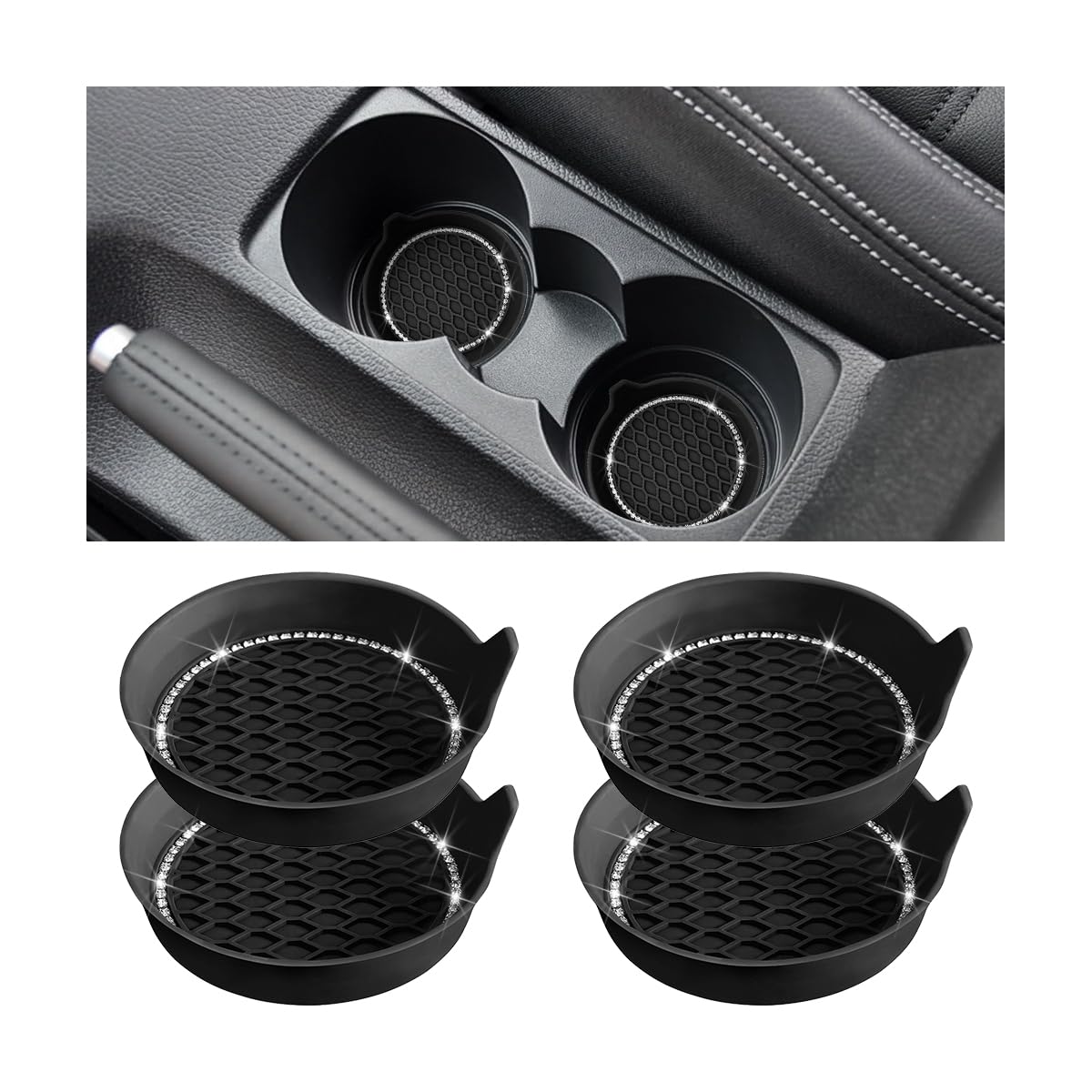 Amazon.com: Osilly Bling Car Cup Holder Coaster, 4 Pack Universal ...