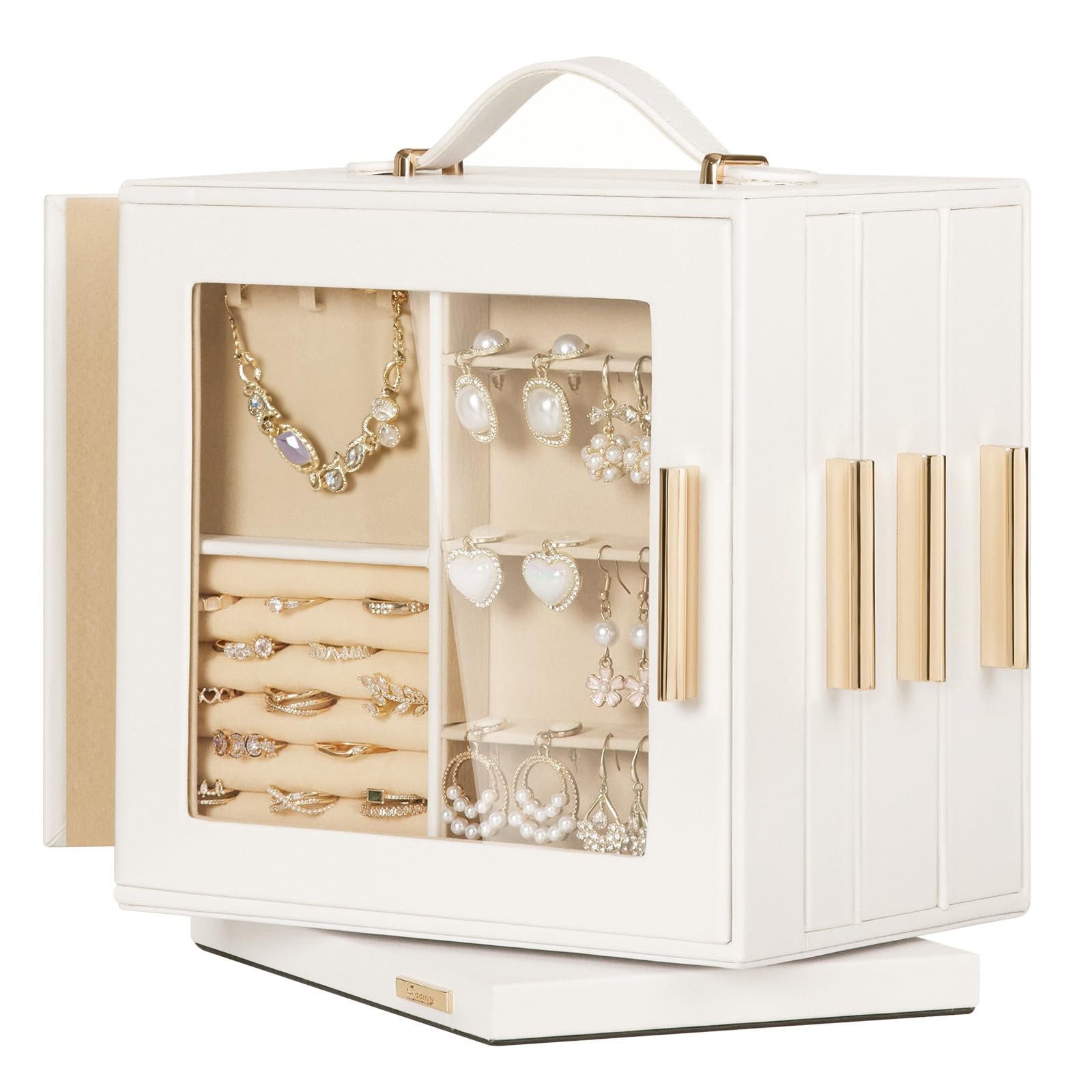 Seelux Jewellery Box 360° Rotating, Jewellery Organiser with ...