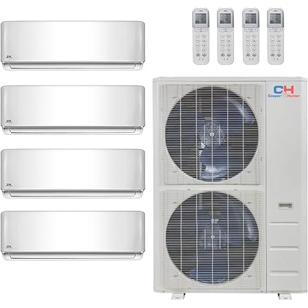 Amazon.com: 4 Zone Mini Split - 9000 + 9000 + 9000 + 18000 - Ductless ...