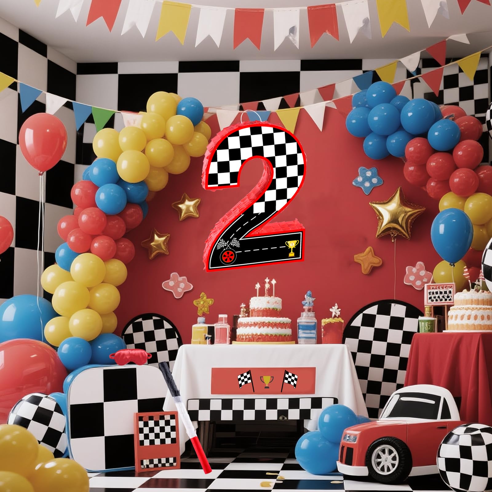 Snapklik.com : 16 Inch Number 2 Race Car Pinata