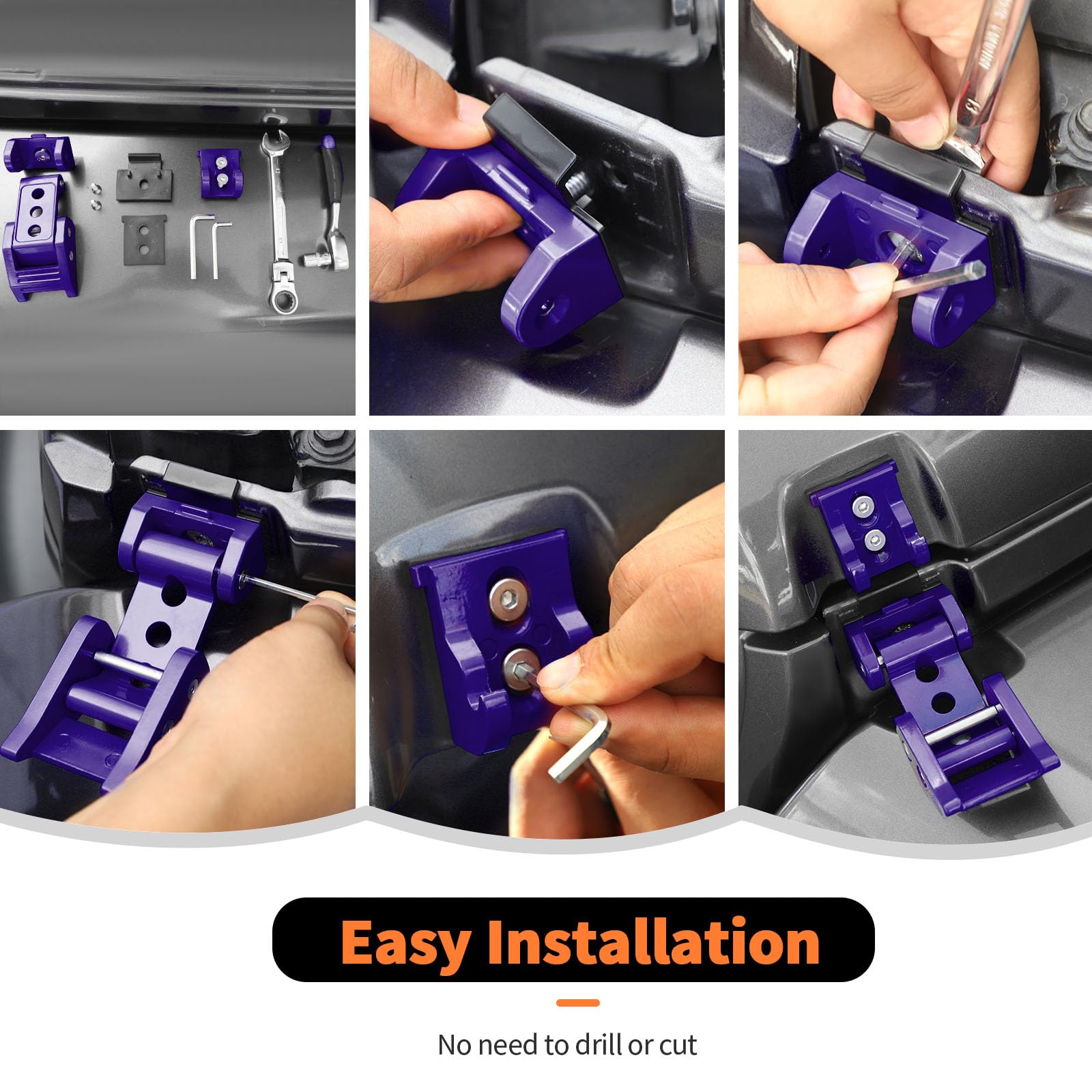 SHEAM Hood Latches Aluminum Alloy Hood Catch Compatible With Jeep ...