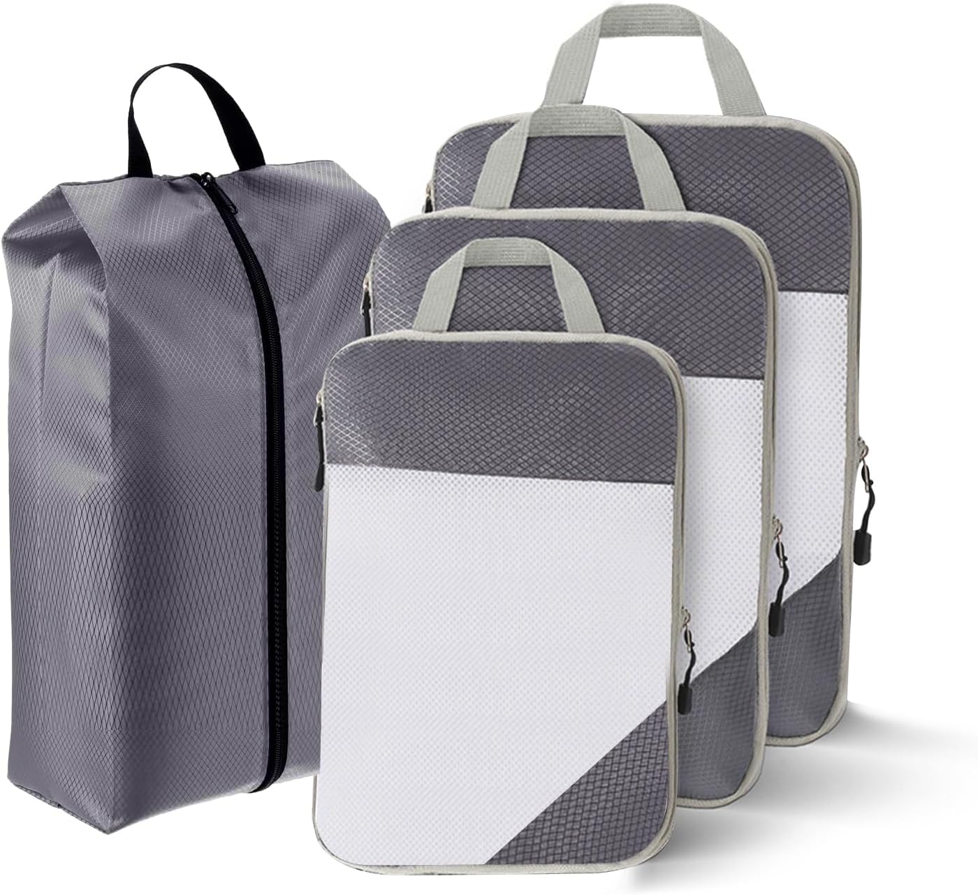 YF&NIUHUO 4 Set Compression Packing Cubes,3 Compressed Cubes for ...