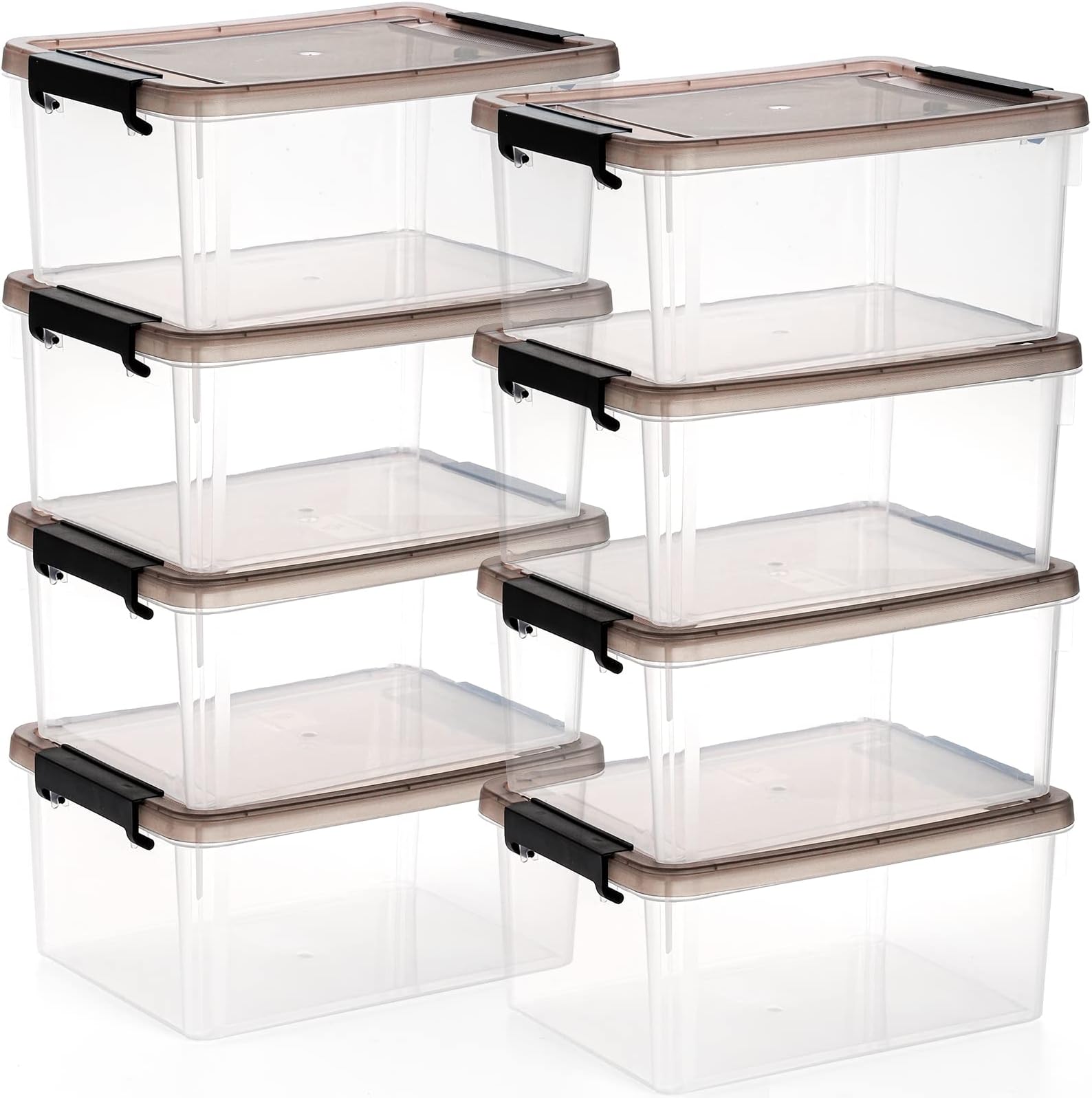 Amazon.com - Afromy Plastic Storage Bins with Lids 6 Packs, 3 Quart ...