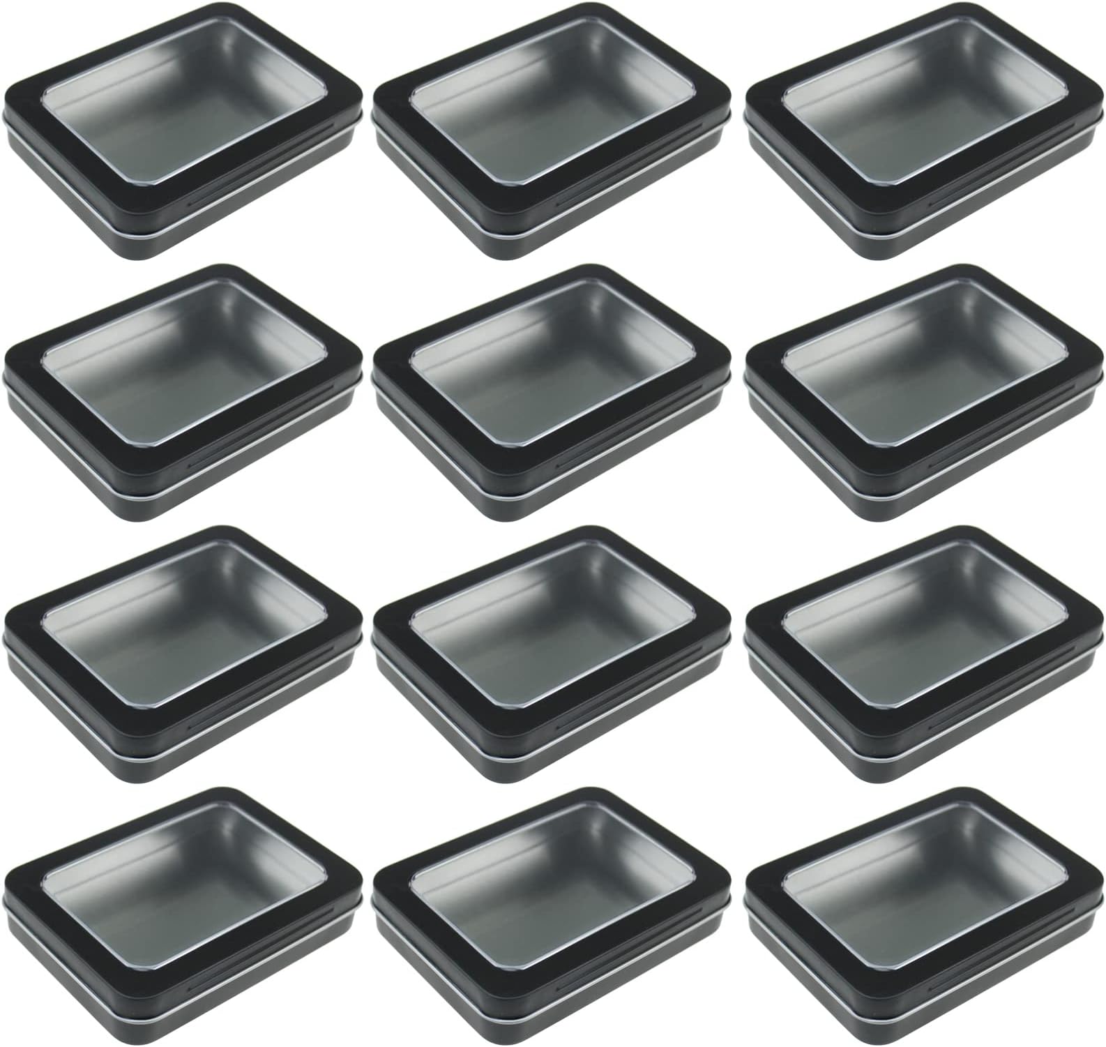 Amazon.com - Gere 4 Pack Metal Rectangular Tin Boxes Containers with ...