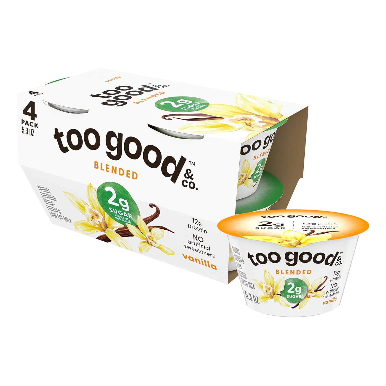 Amazon.com: Two Good Low Fat Greek Yogurt, Vanilla, Lower Sugar, Gluten ...