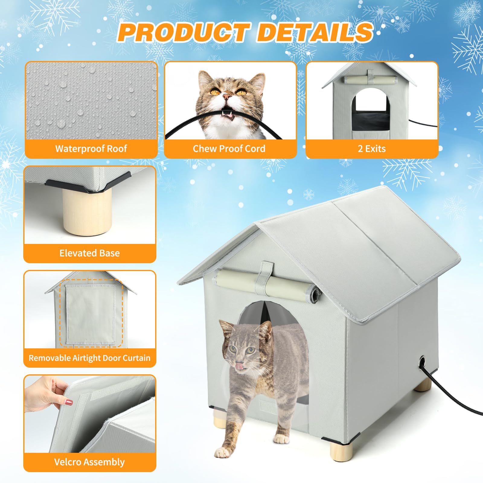 Snapklik.com : Rypet Heated Cat Houses For Outdoor Cats In Winter ...