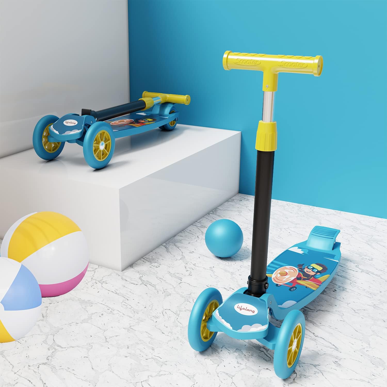 Buy Lifelong Kick Scooter with Adjustable Height|Foldable Scooter|Skate ...