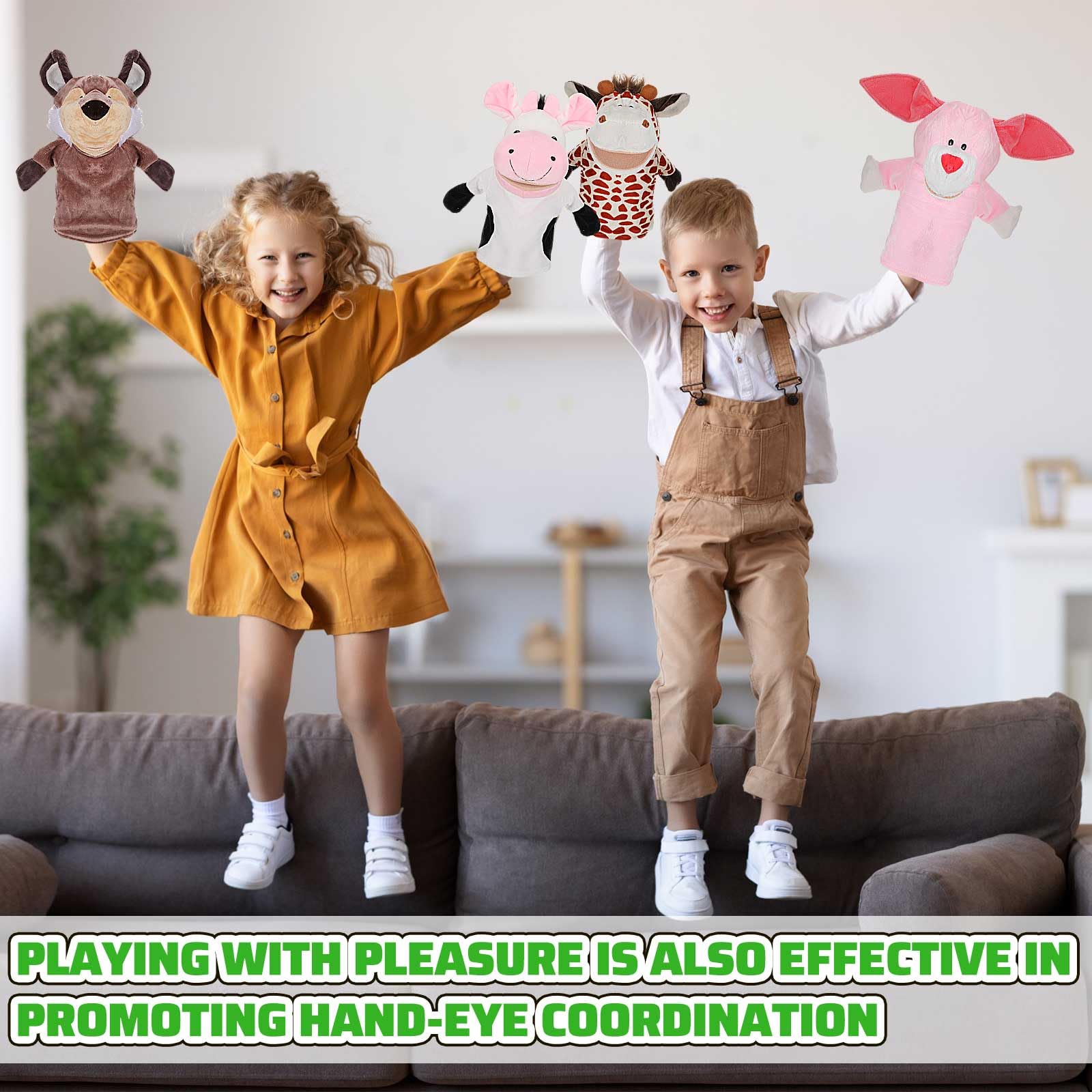 Snapklik.com : Hiboom 20 Pieces Animal Hand Puppets Kids Hand Puppets