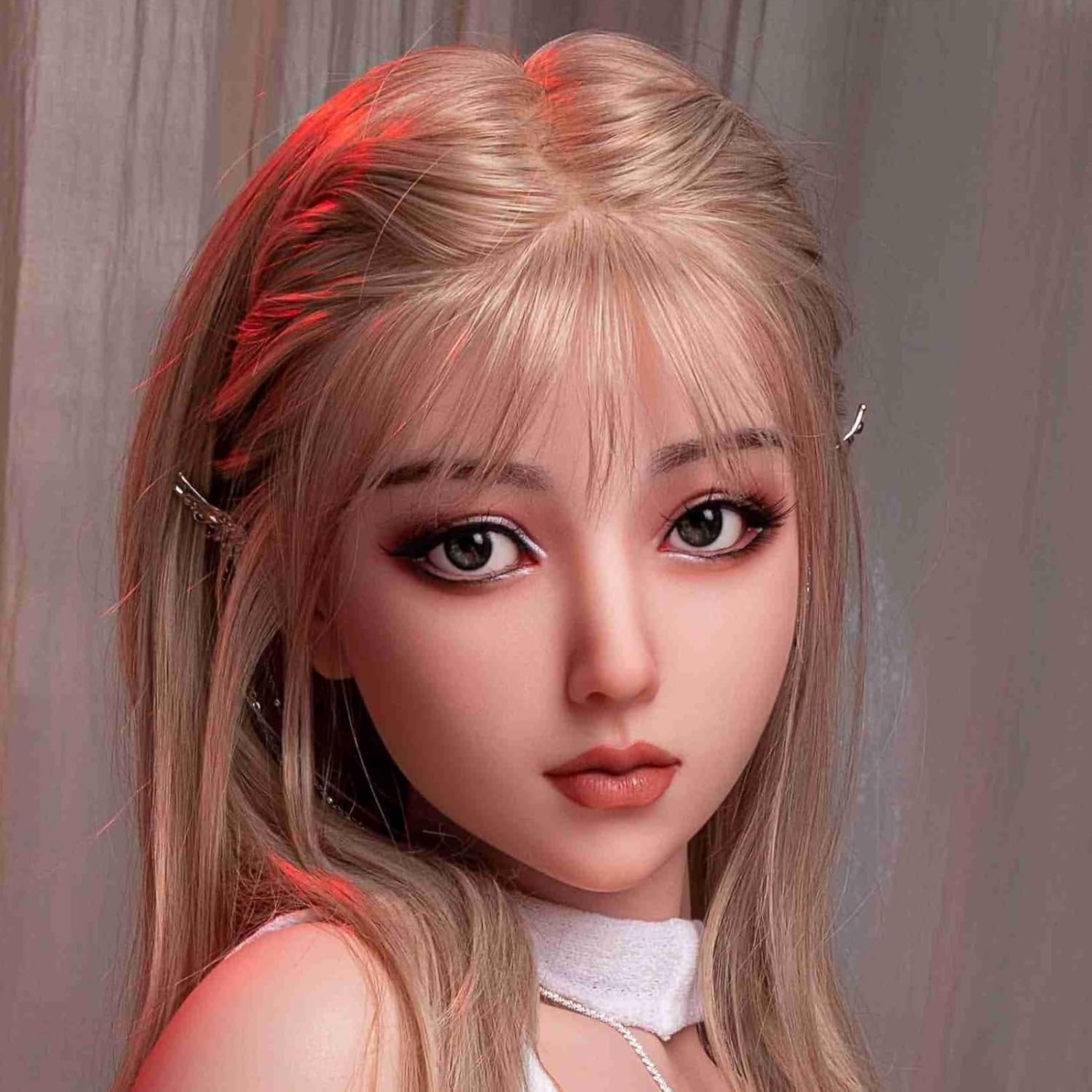 Amazon.co.jp: シリコン製ヘッド フィギュア ヘッド単体 頭のみ ，頭髪植毛タイプ-ME49 : ホビー