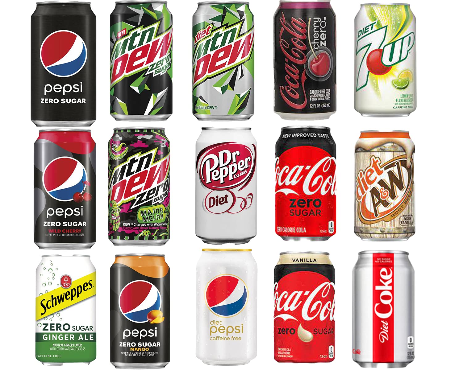 Buy EVAXO LUV BOX VARIETY SODA CANS , ZERO SUGAR & DIET 12 OZ , PACK OF ...