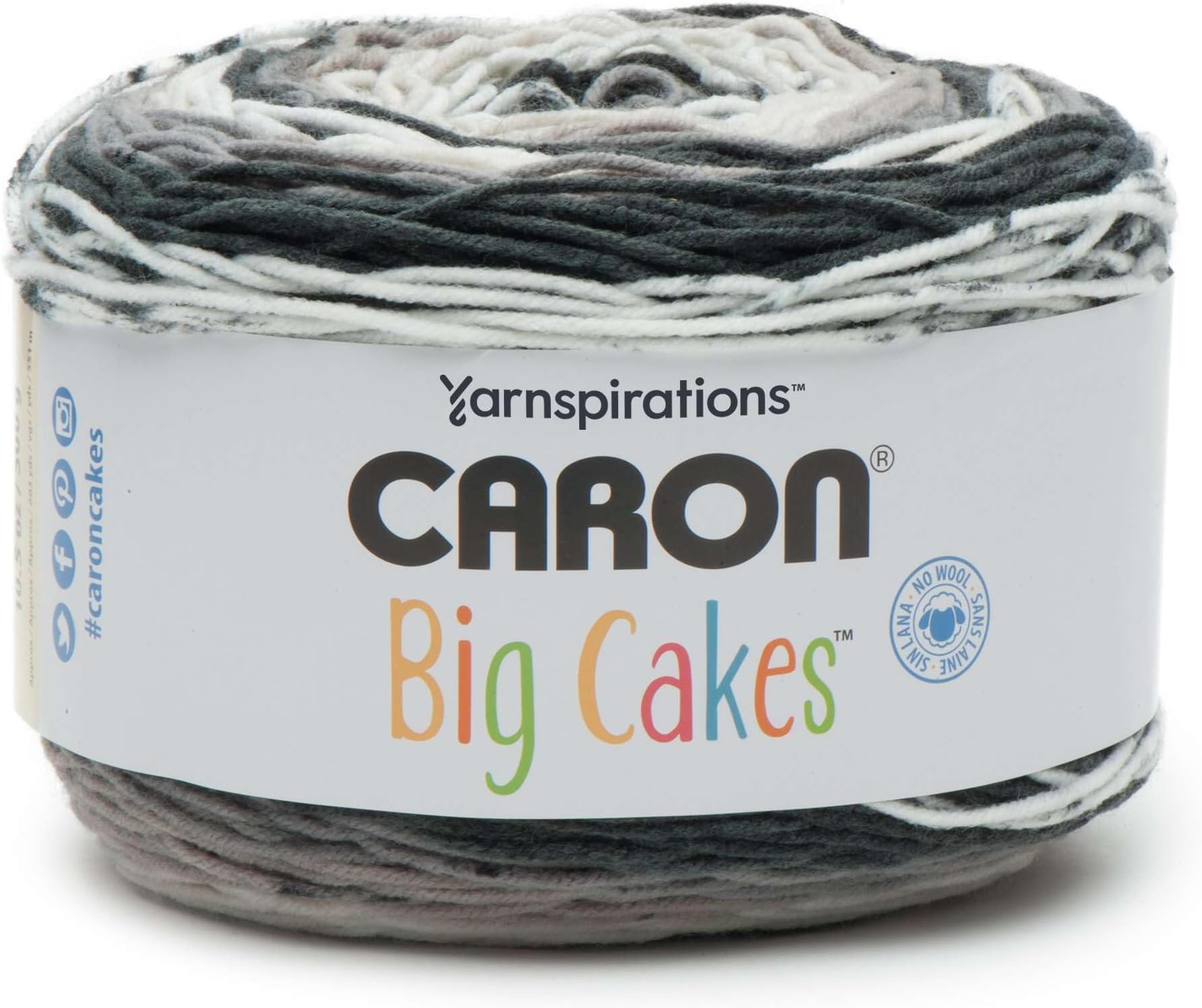 Amazon.com: Caron Cinnamon Swirl Cakes Yarn - Cookie Cream Swirl