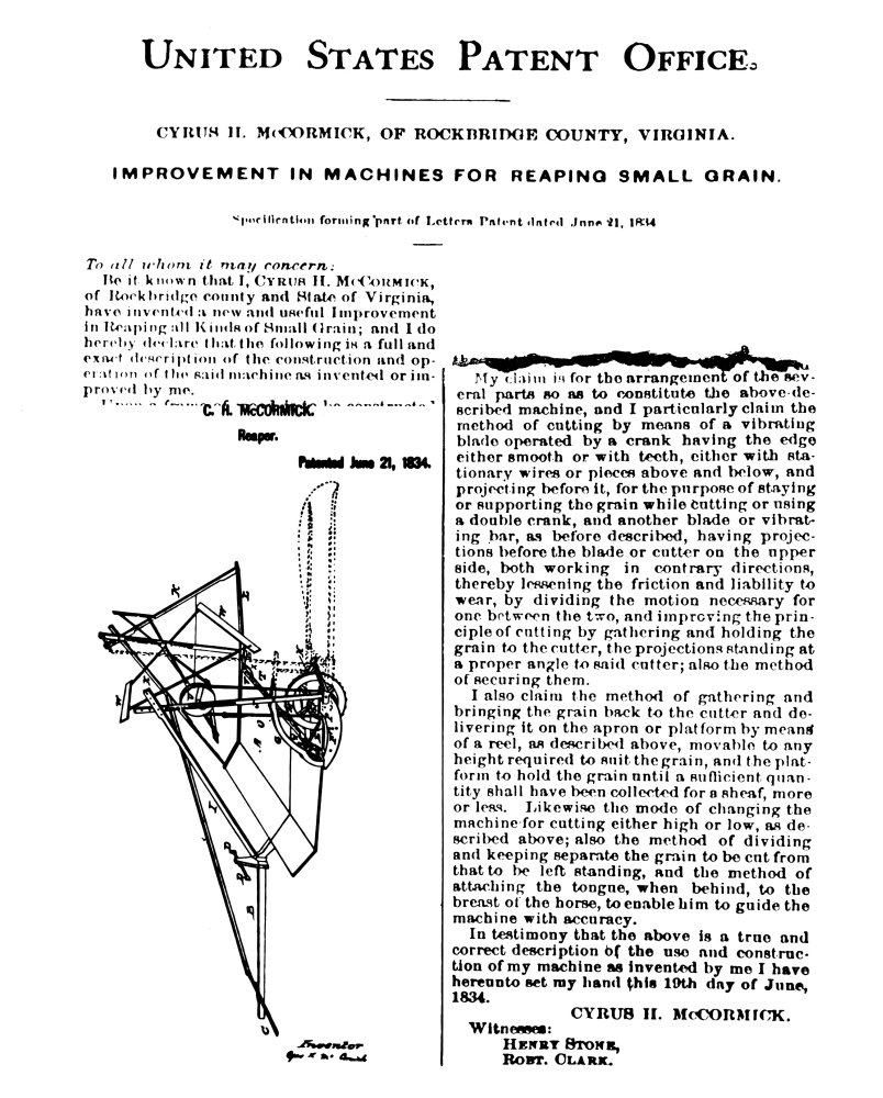 The Invention Of The Mechanical Reaper