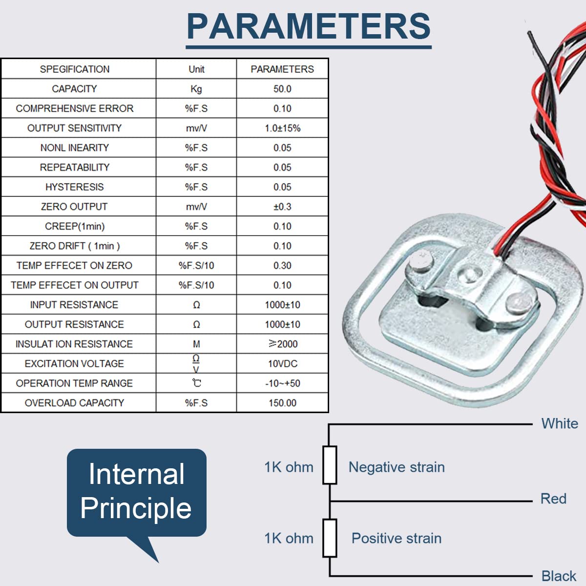 Snapklik.com : DAOKAI 4PCS 50KG Load Cell Human Body Weighing Resistor ...