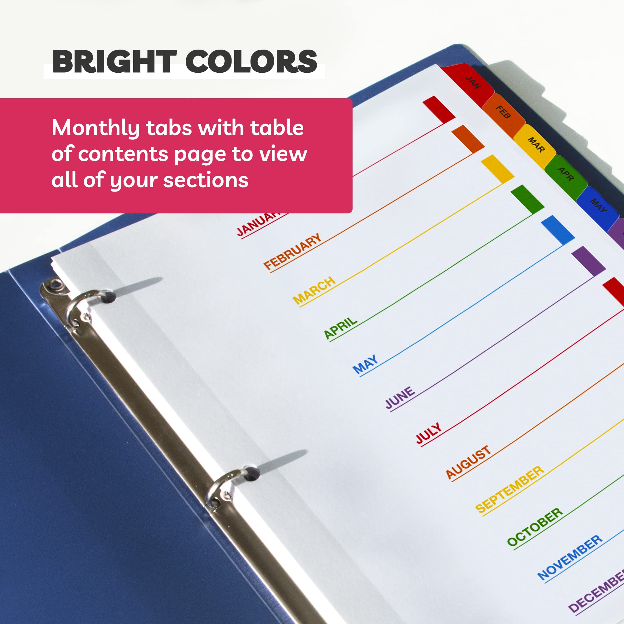 Snapklik.com : Monthly Dividers For 3 Ring Binder - Month Dividers For ...