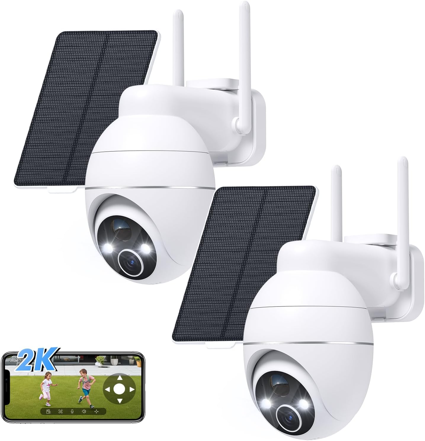 YESKANO 6MP Camera Surveillance WiFi Exterieure sans Fil Batterie ...