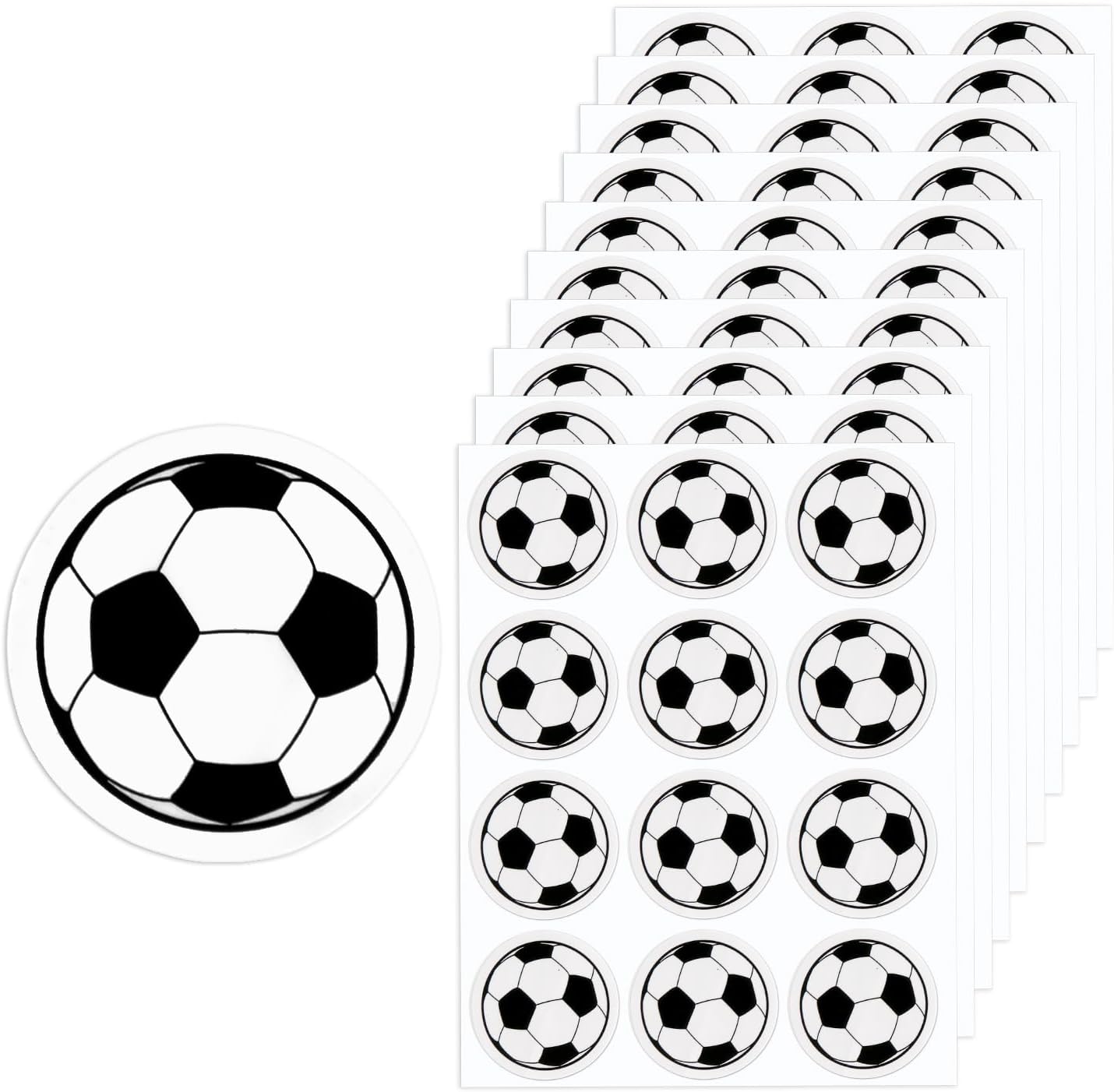 Amazon.com : Soccer Ball Thank You Stickers, 40 2 Inch Birthday Or Baby ...