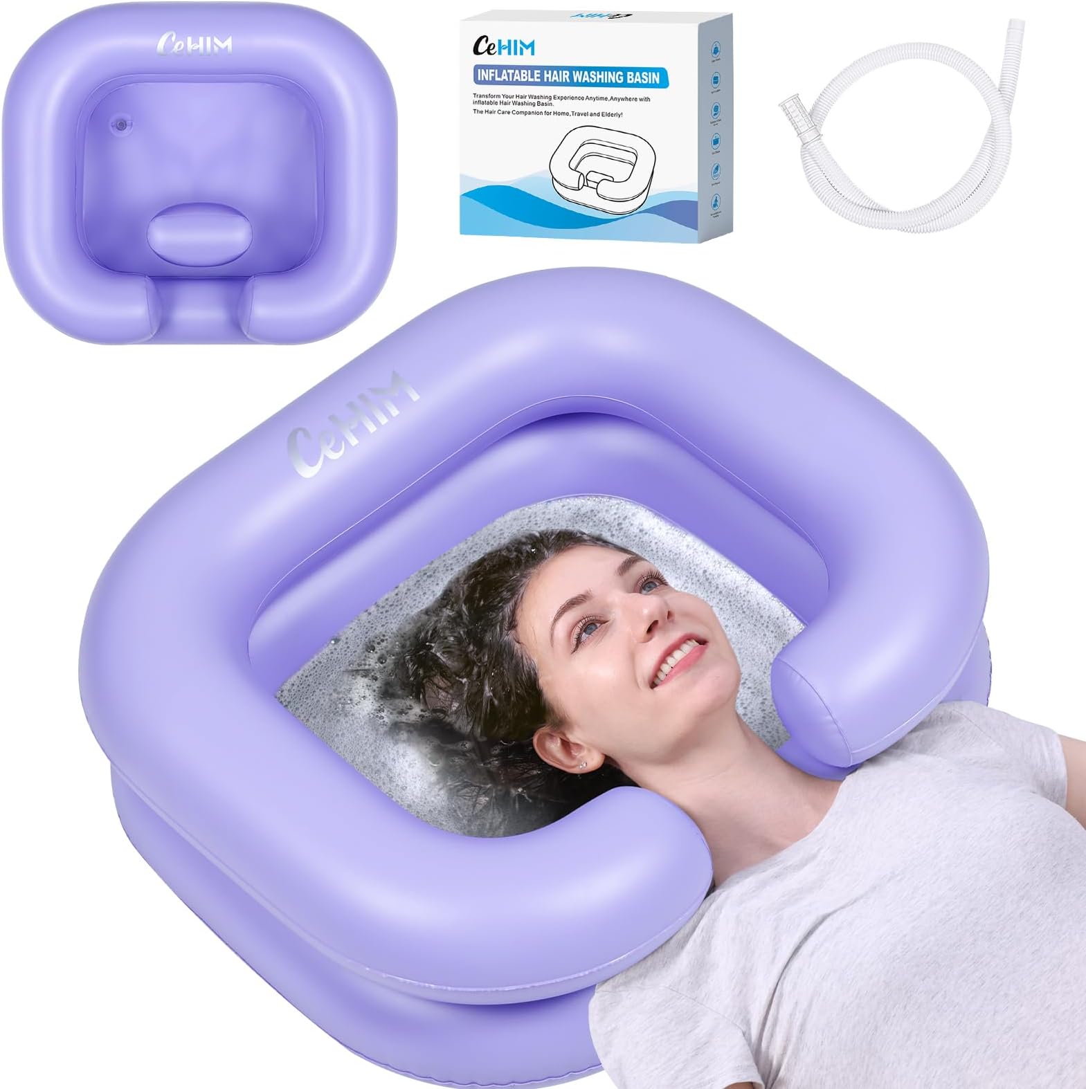 Amazon.com: CIRCA AIR Inflatable Hair Washing Basin and Mini Pump ...