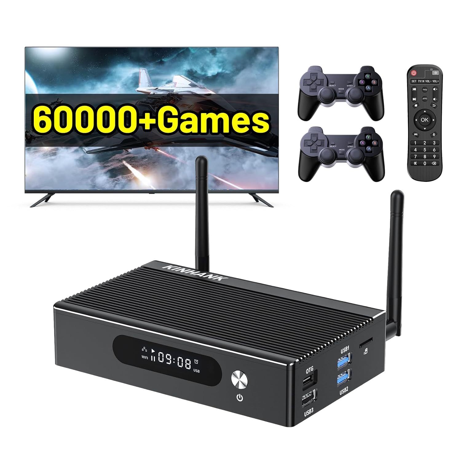 Kinhank Super Console X3 Pro Retro Game Consoles Built-in 60000+ Games ...