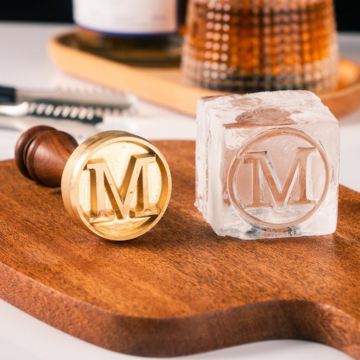 Amazon.com: Personalized Ice Cube Stamp, Ice Logo Plate, Ice Stamp Mold ...