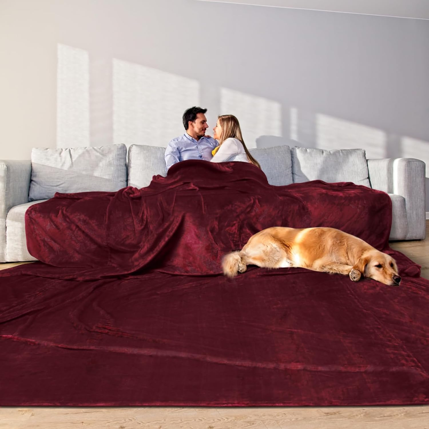 Amazon.com: Edenleaf Big Oversized Extra Large Blanket, Huge Fleece 10 ...
