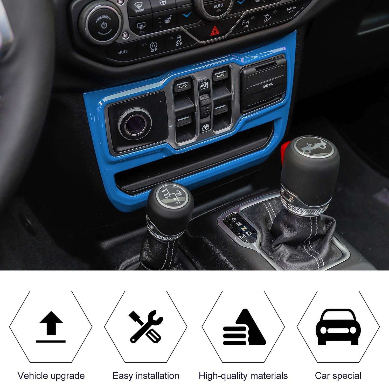RT-TCZ Window Control Panel Trim Cover Center Console Decoration ...