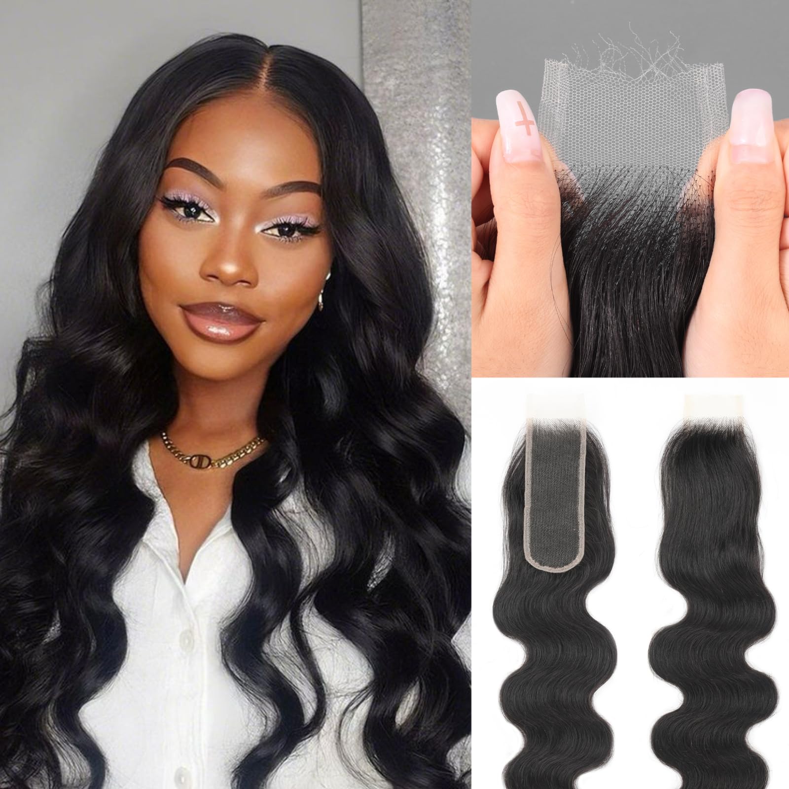 Amazon.com : 2x6 SKINLIKE Real HD Lace Closure Only, 0.095mm Ultra-thin ...