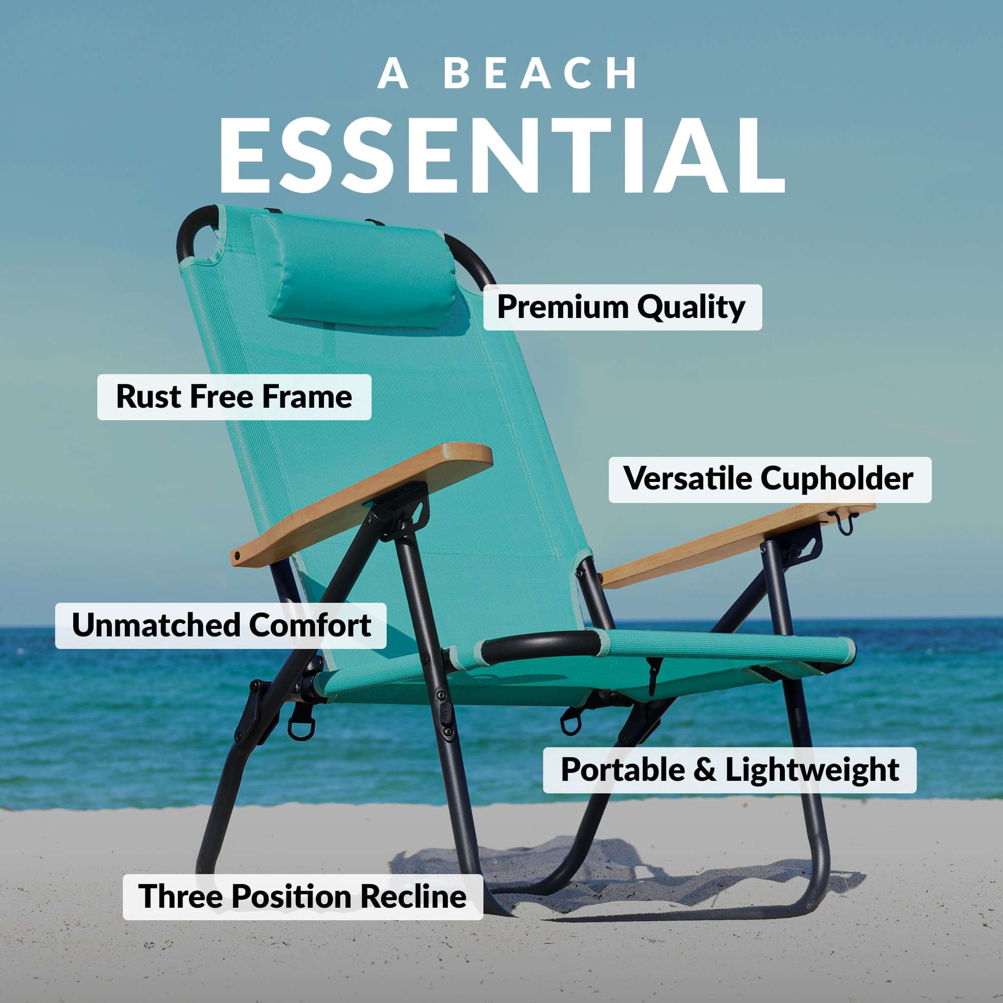 Water Buffalo Beach Chair - Premium Backpack Beach Chair for Adults ...