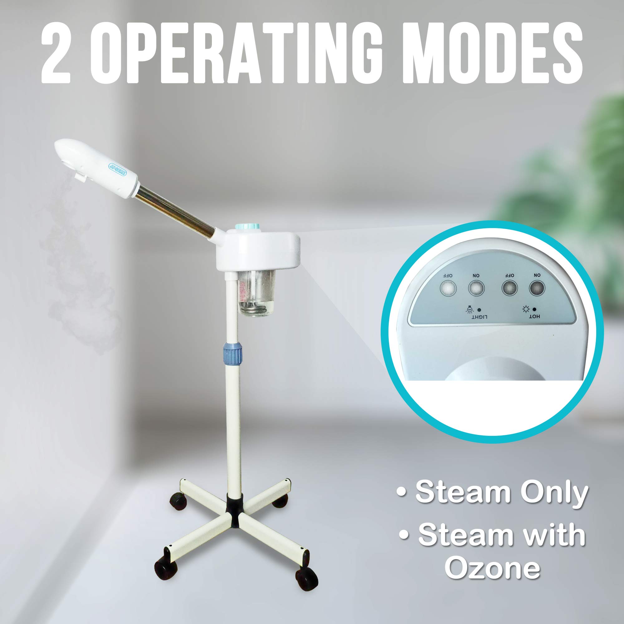JJ CARE Facial Steamer for Esthetician, Professional Facial Steamer w/ Herbal & Aromatherapy ...