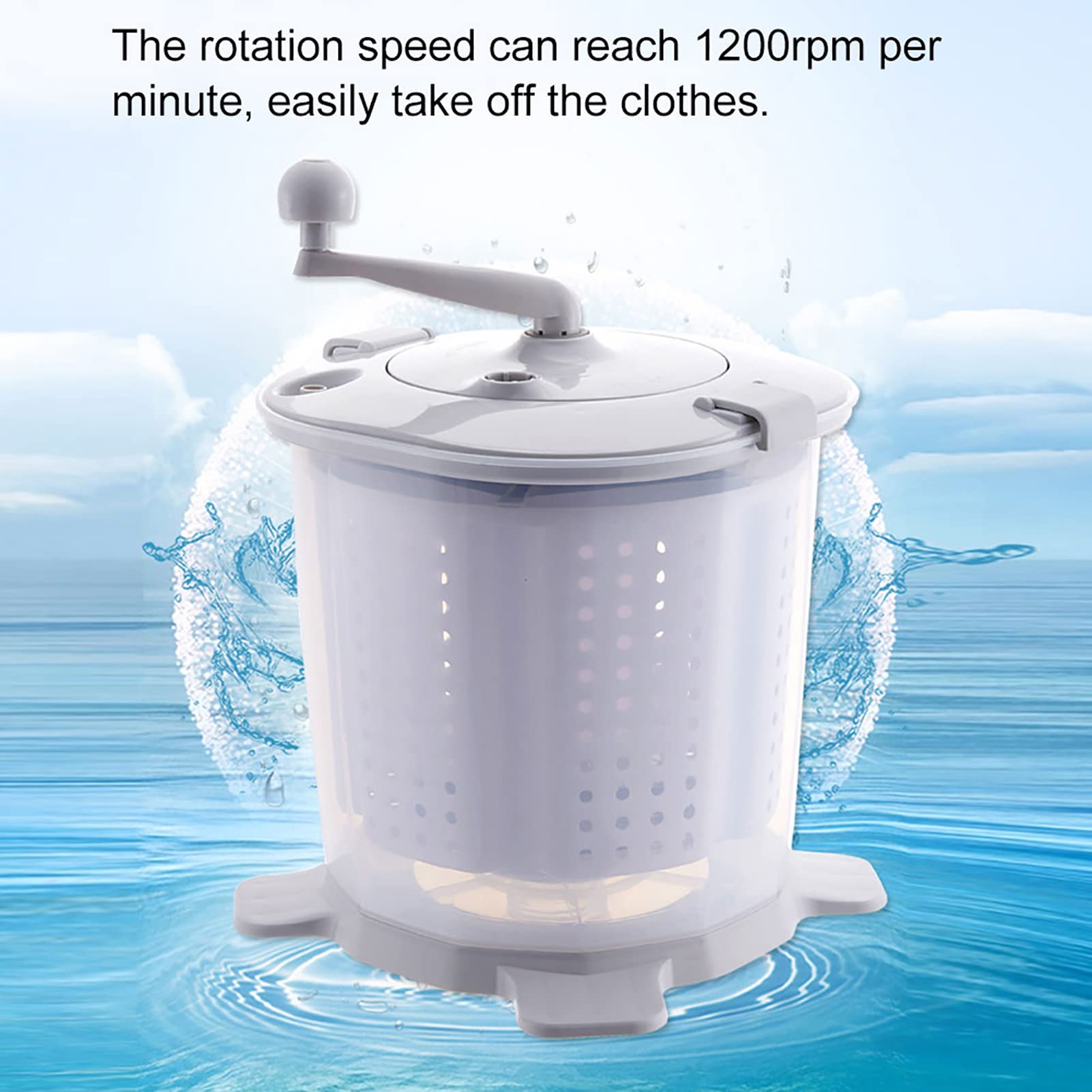 Snapklik.com : Portable Washing Machine, Hand Cranked Clothes Washer ...