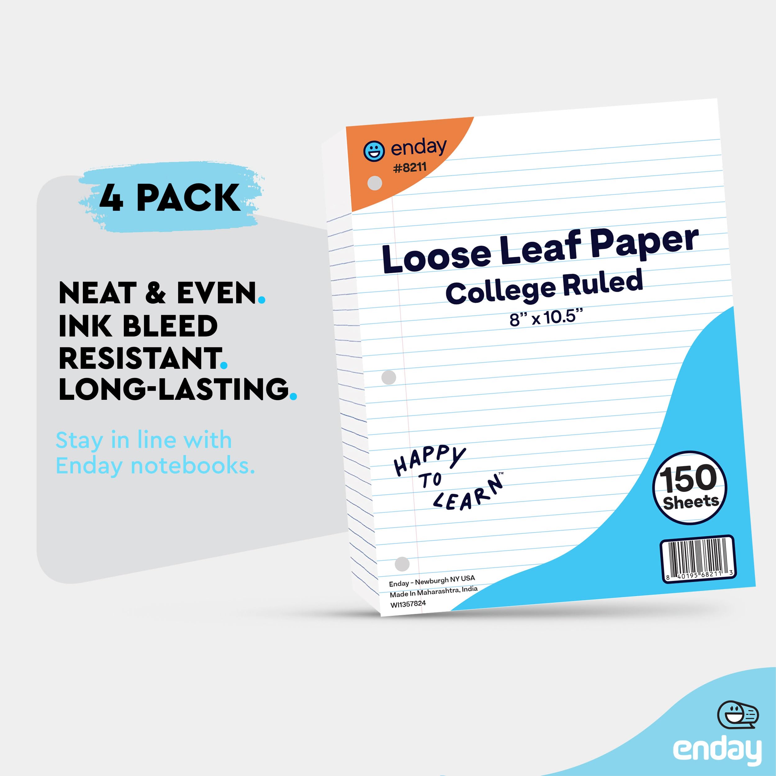 Snapklik.com : Loose Leaf Paper College Ruled Notebook Paper, 8" X 10.5 ...
