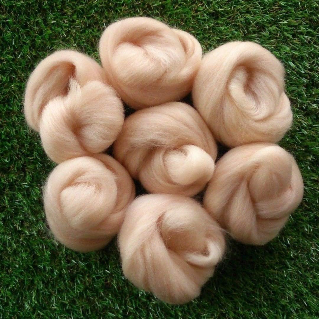 Amazon.com: Xuccus 45g Wool Needle Felting Pink Flesh Skin Tones ...