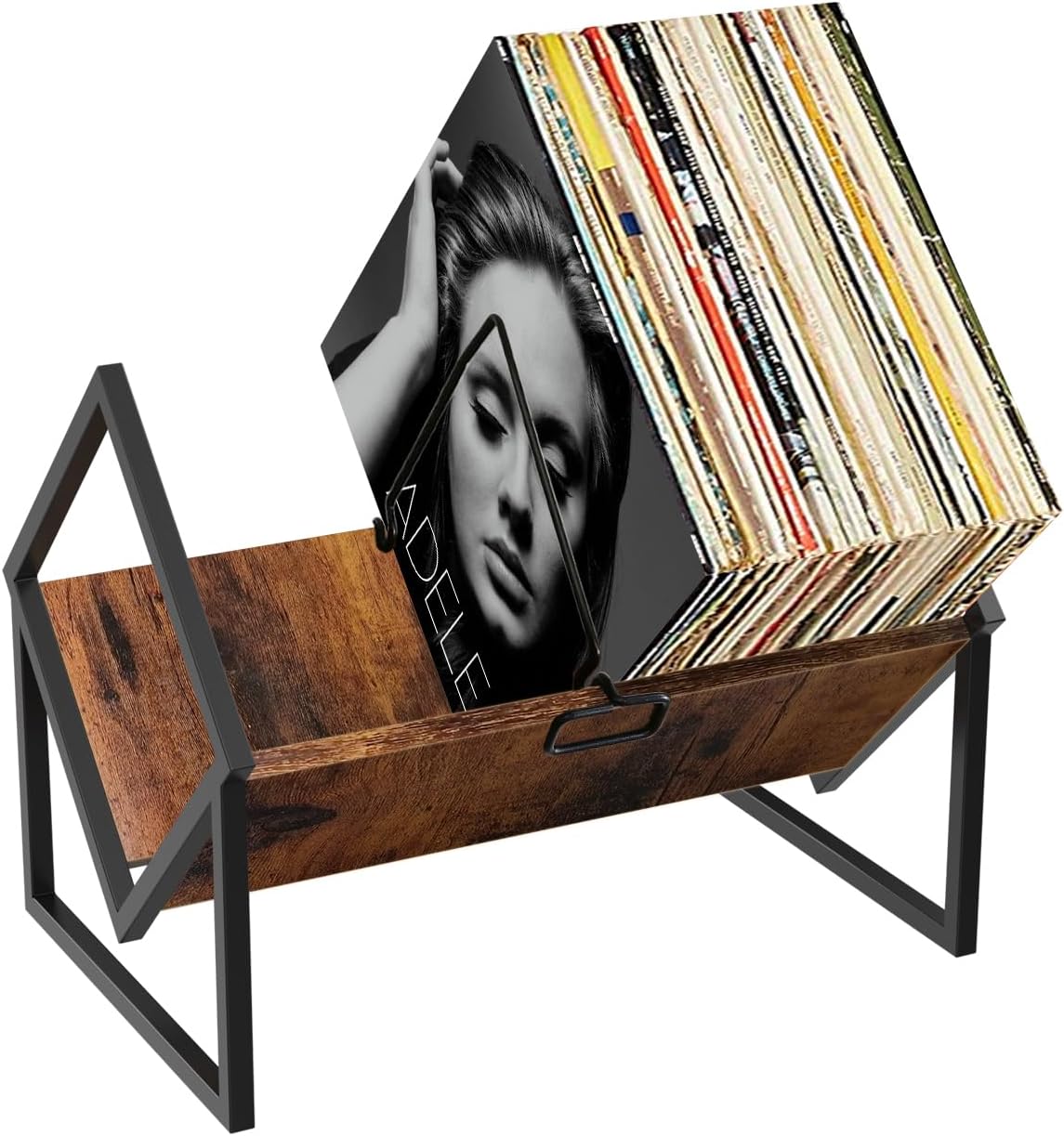 Amazon.com: TreeHouse London Wooden Vinyl Record Holder – 80/100 LP ...
